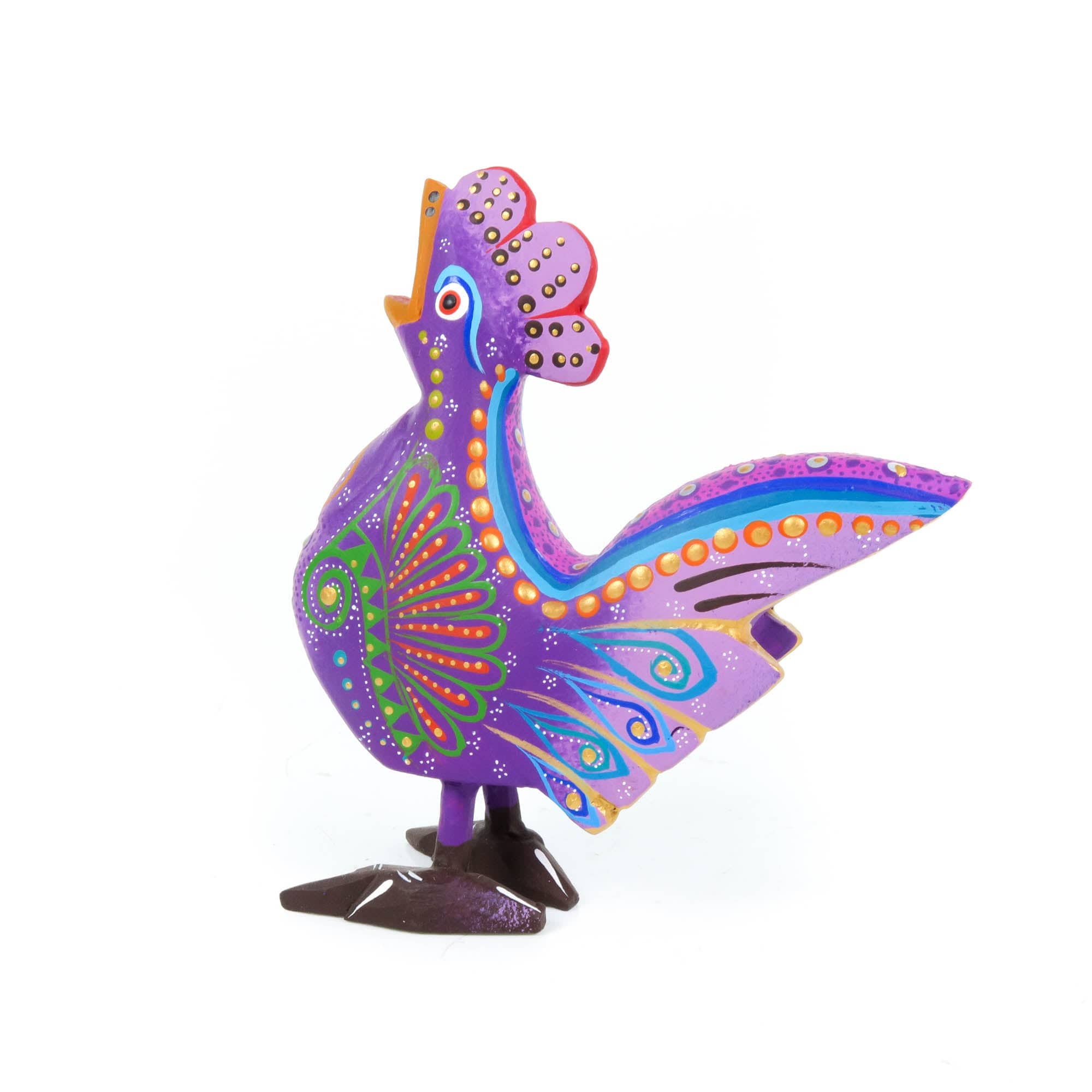 Purple Rooster - Oaxacan Alebrije Wood Carving – VivaMexico.com ...