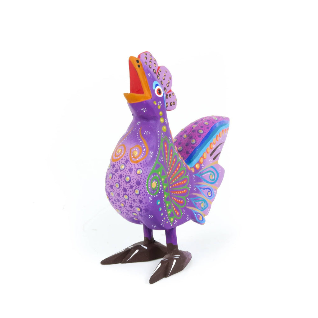 Purple Rooster - Oaxacan Alebrije Wood Carving – VivaMexico.com ...