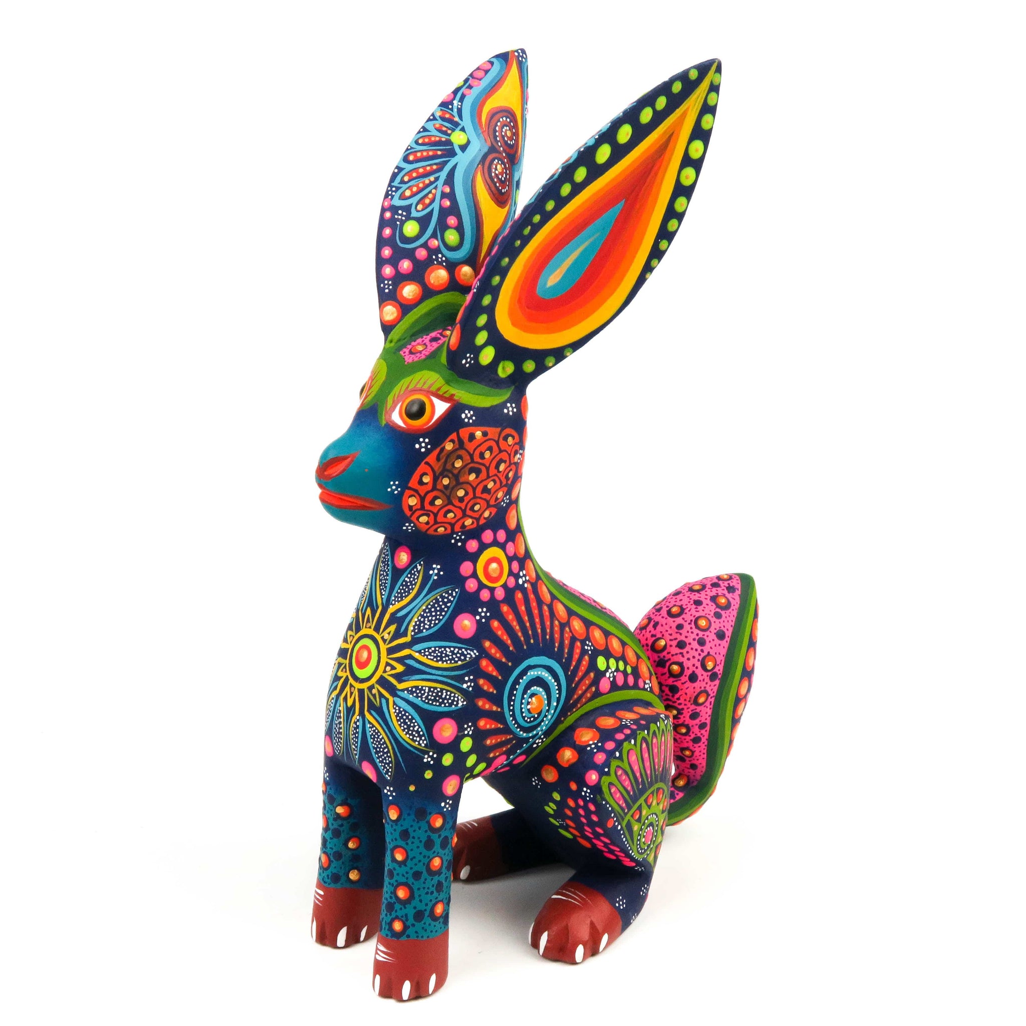 Rabbit - Oaxacan Alebrije Wood Carving – VivaMexico.com - Mexican Art