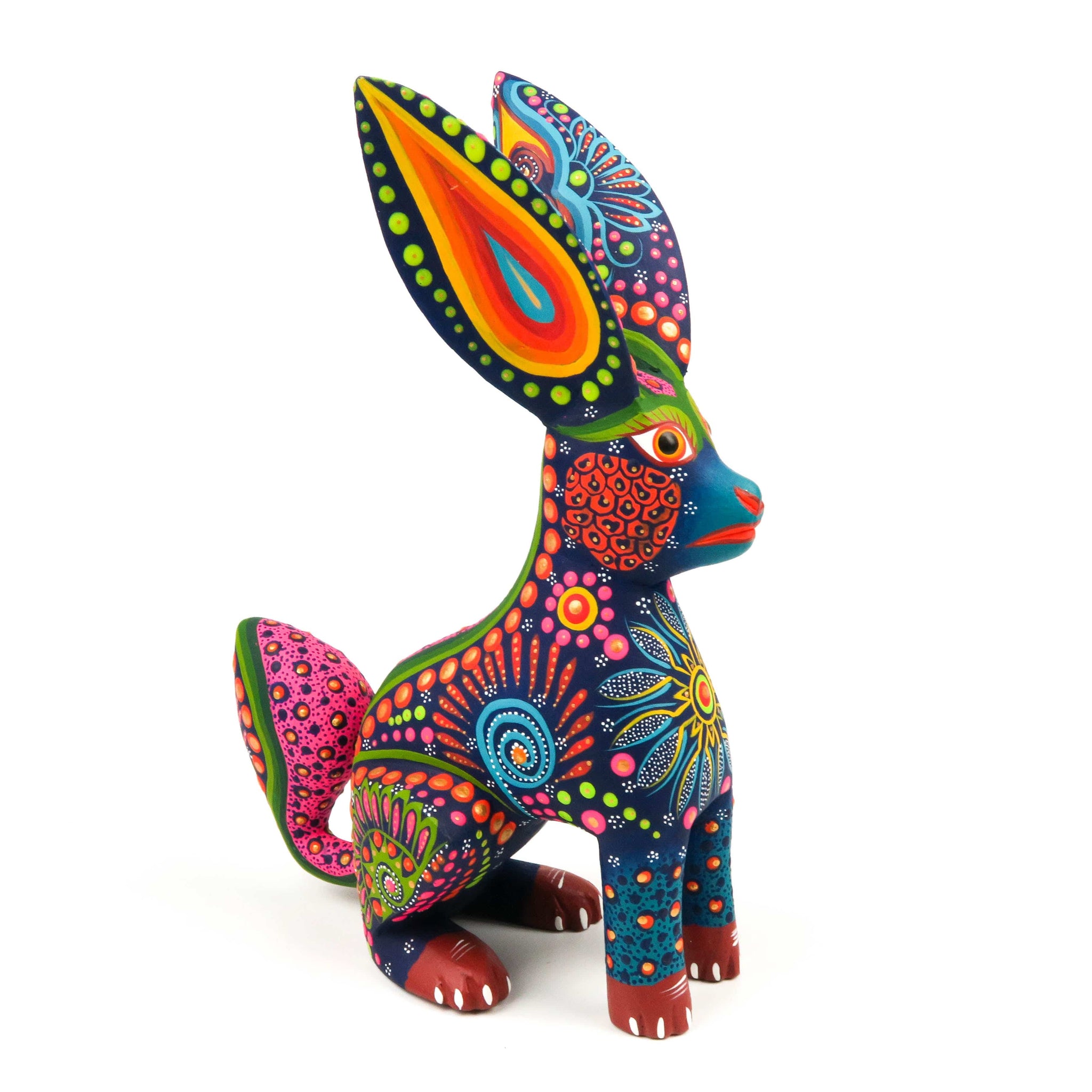 Rabbit - Oaxacan Alebrije Wood Carving – VivaMexico.com - Mexican Art