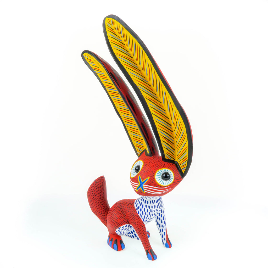 Red Rabbit - Oaxacan Alebrije Wood Carving – VivaMexico.com - Mexican Art