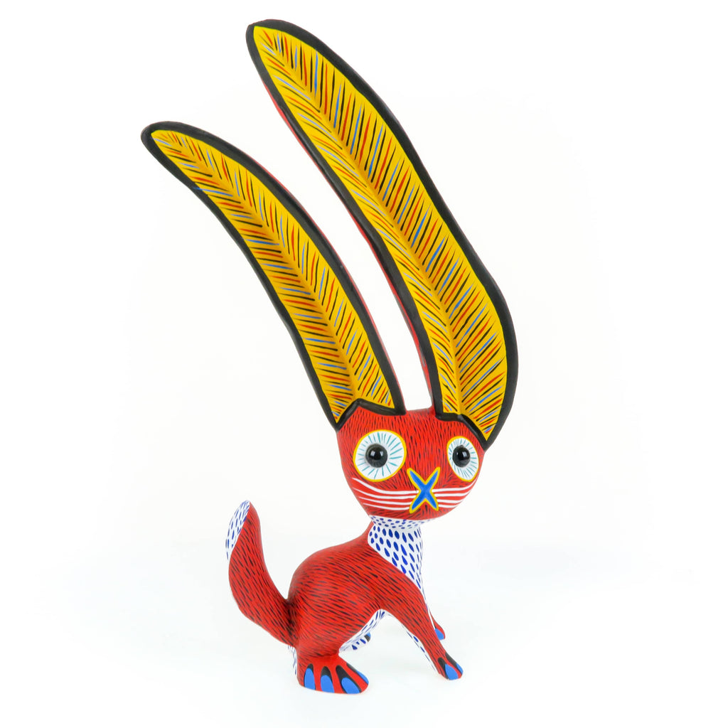 Red Rabbit - Oaxacan Alebrije Wood Carving – VivaMexico.com - Mexican Art