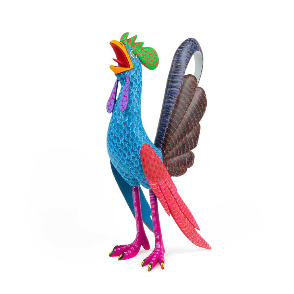 Rooster - Oaxacan Alebrije Wood Carving – VivaMexico.com - Mexican Art