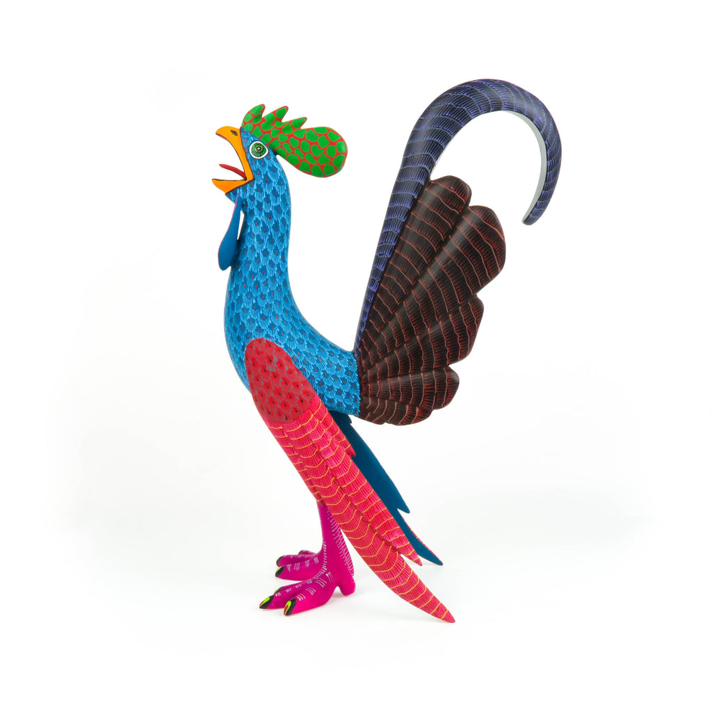 Rooster - Oaxacan Alebrije Wood Carving – VivaMexico.com - Mexican Art