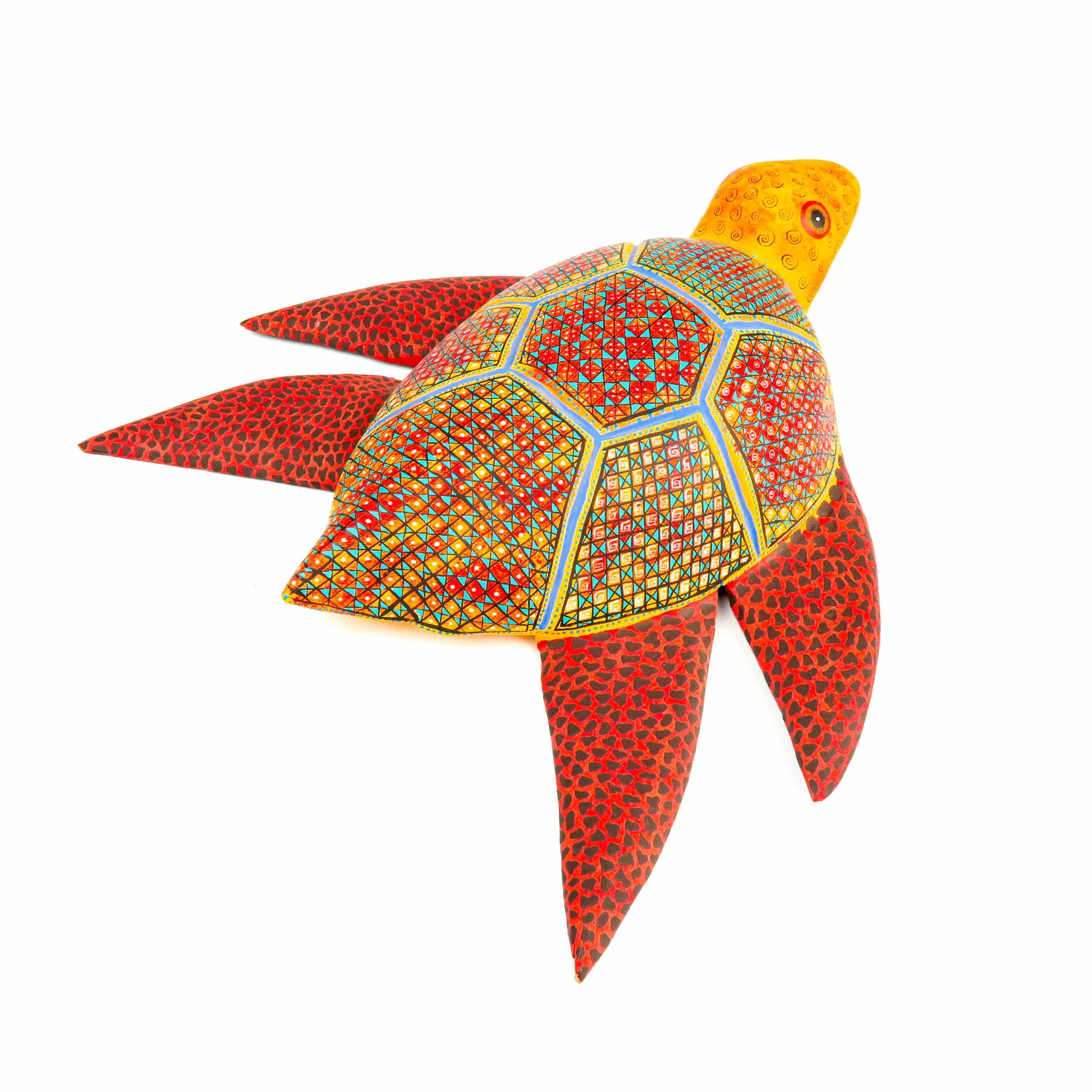 Sea Turtle - Oaxacan Alebrije Wood Carving – VivaMexico.com - Mexican Art