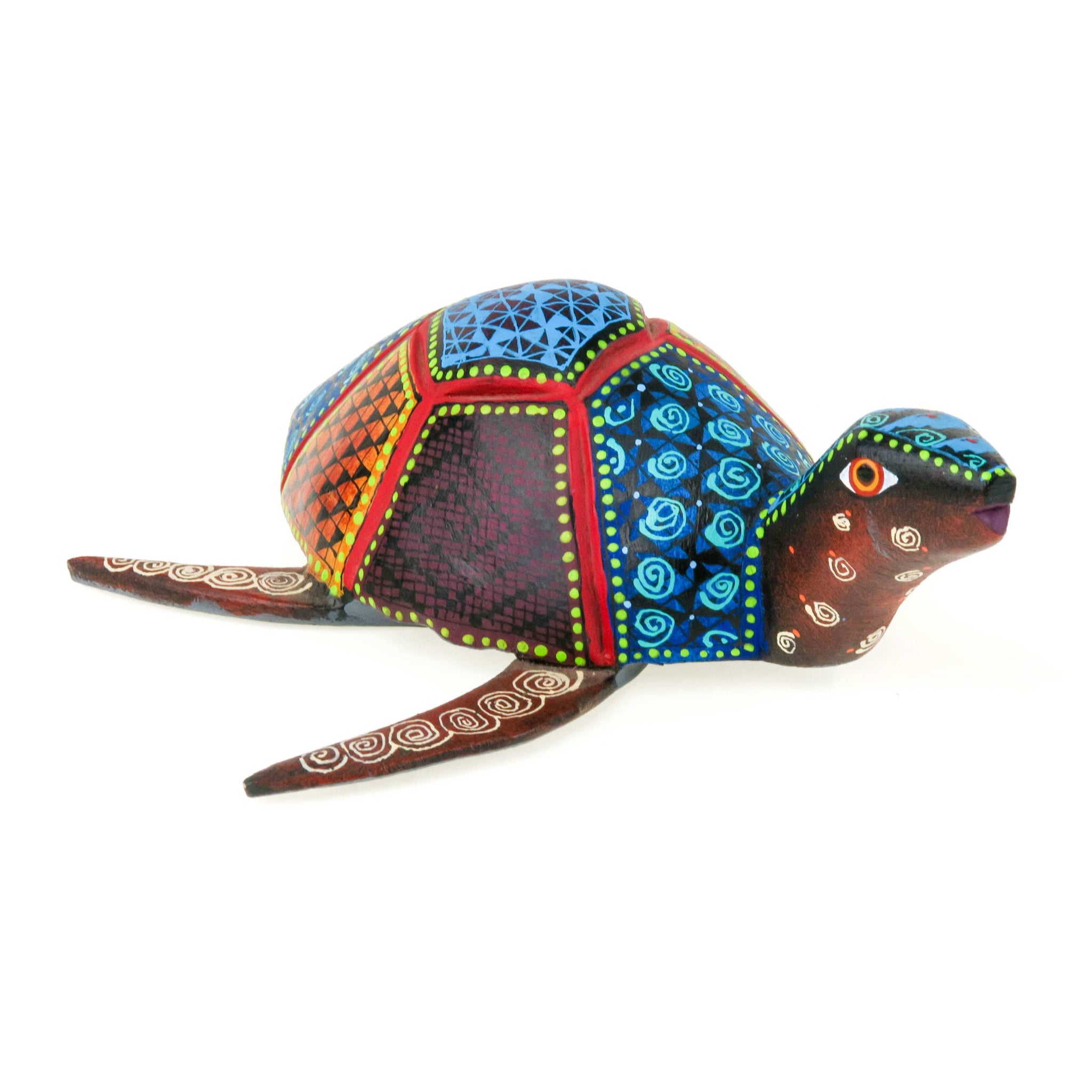 Sea Turtle - Oaxacan Alebrije Wood Carving – VivaMexico.com - Mexican Art