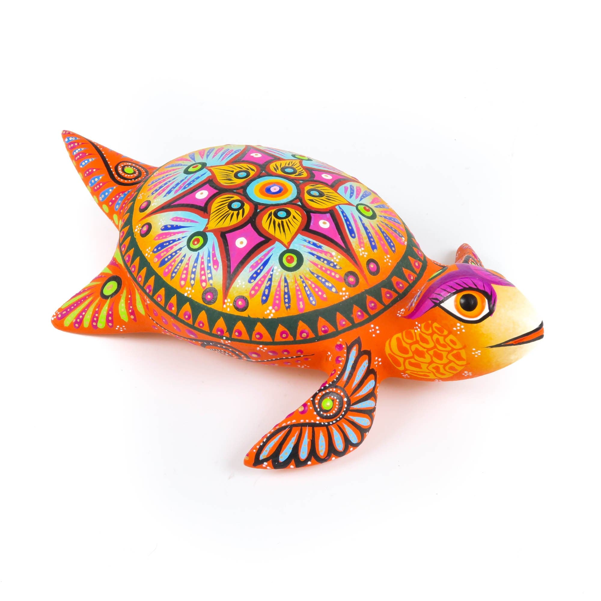 Sea Turtle - Oaxacan Alebrije Wood Carving – VivaMexico.com - Mexican Art