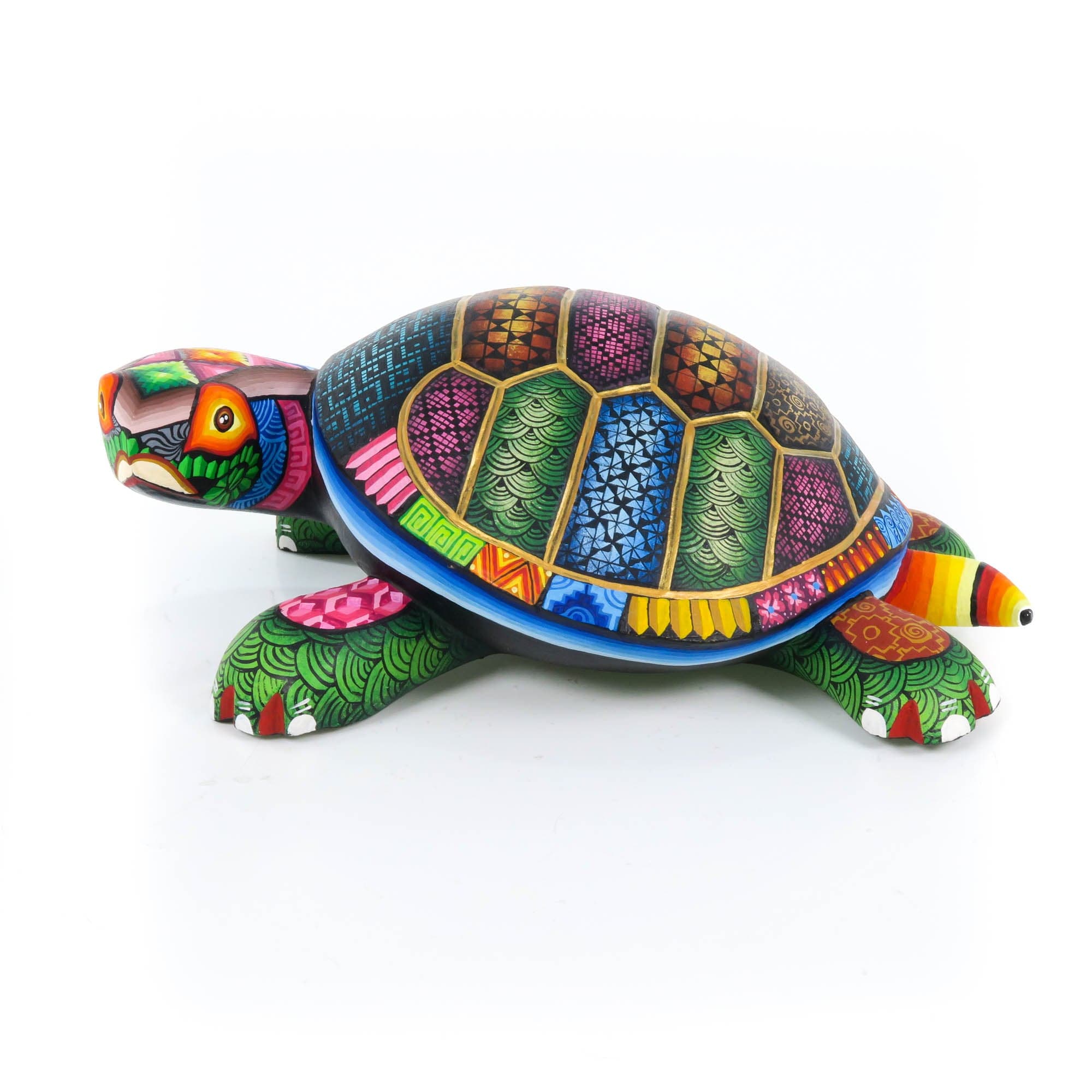 Sea Turtle - Oaxacan Alebrije Wood Carving – VivaMexico.com - Mexican Art