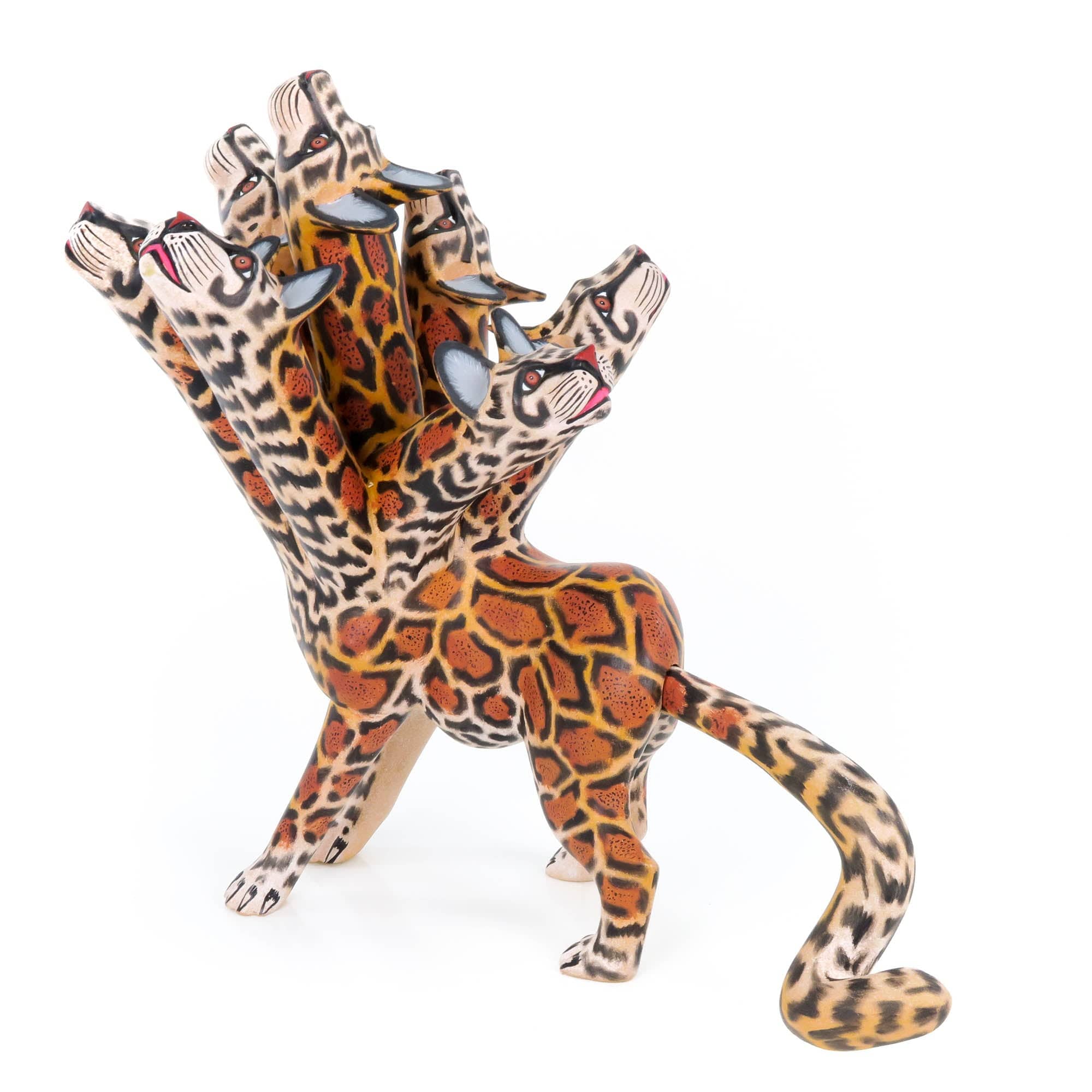 Seven-Headed Jaguar - Oaxacan Alebrije Wood Carving - Eleazar Morales ...