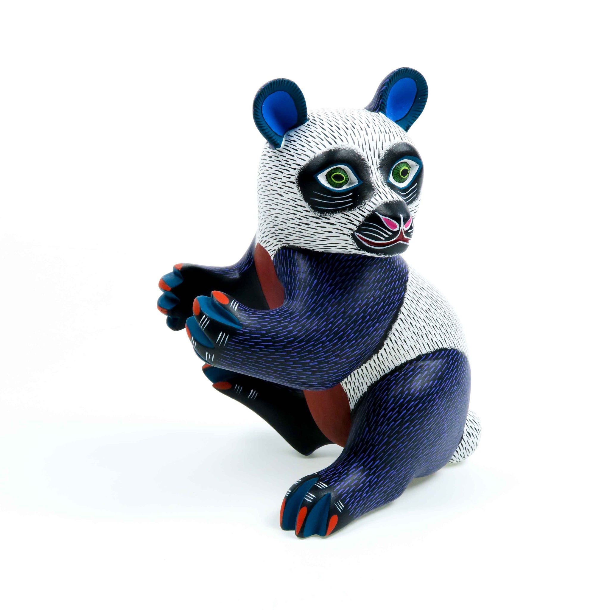 Sitting Panda - Oaxacan Alebrije Wood Carving Sculpture – VivaMexico ...