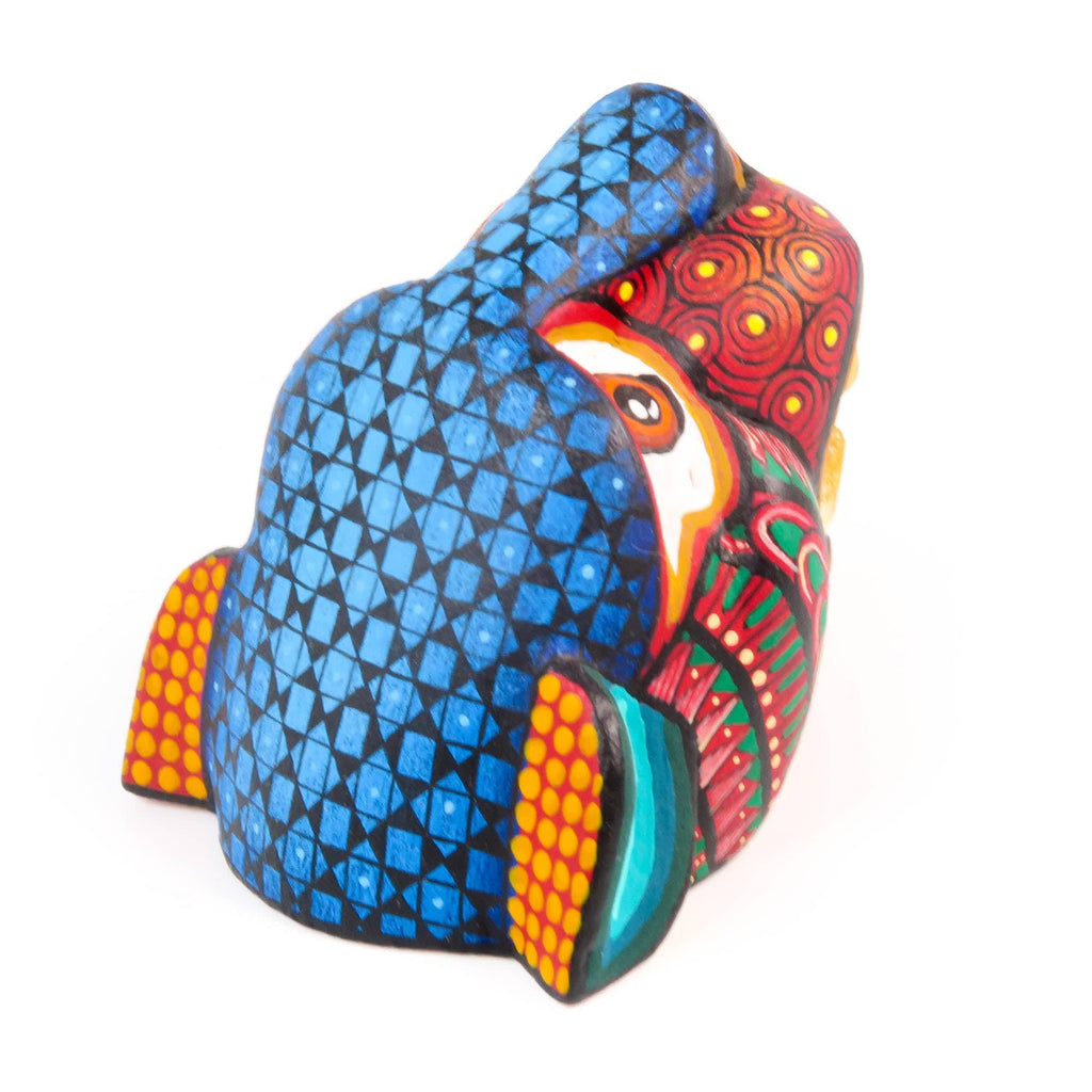 Small Jaguar Head (Red) - Oaxacan Alebrije Wood Carving – VivaMexico ...