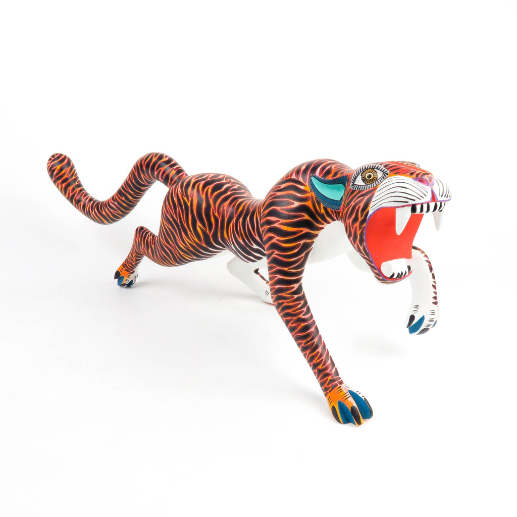 Tiger - Oaxacan Alebrije Wood Carving – VivaMexico.com - Mexican Art