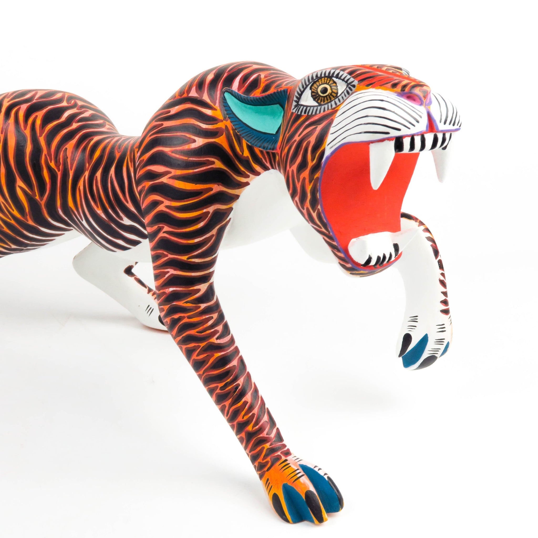 Tiger - Oaxacan Alebrije Wood Carving – VivaMexico.com - Mexican Art