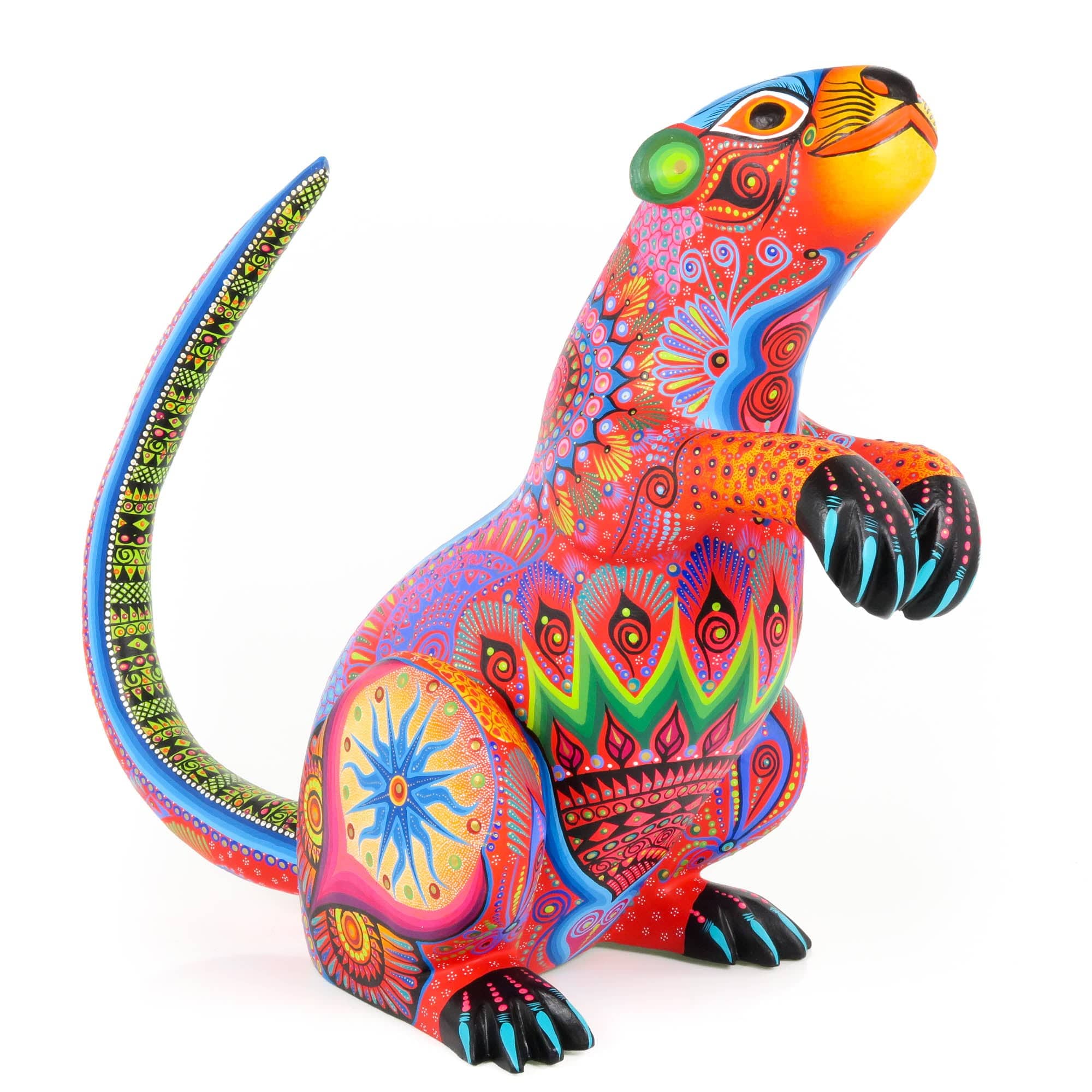 Weasel - Oaxacan Alebrije Wood Carving – VivaMexico.com - Mexican Art