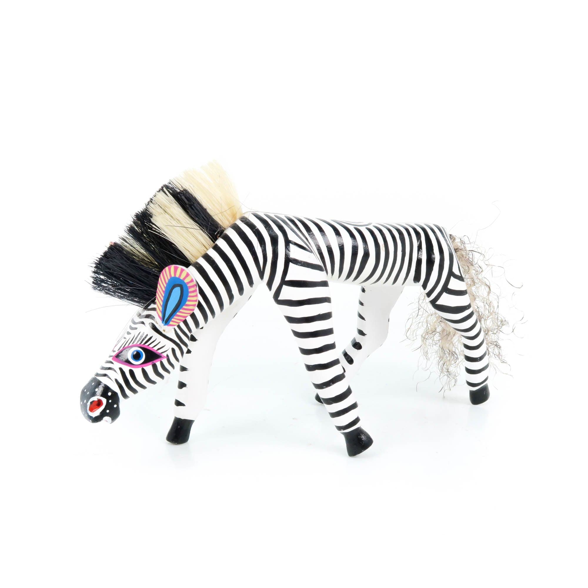 Whimsical Zebra - Oaxacan Alebrije Wood Carving – VivaMexico.com ...