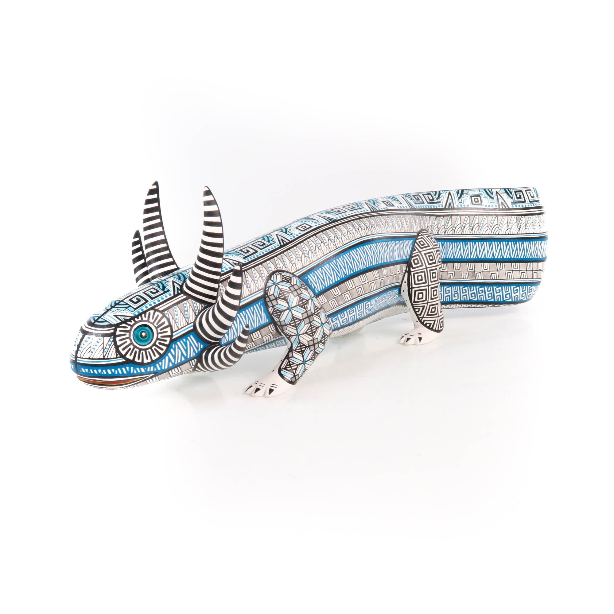 White Axolotl - Oaxacan Alebrije Wood Carving – VivaMexico.com ...