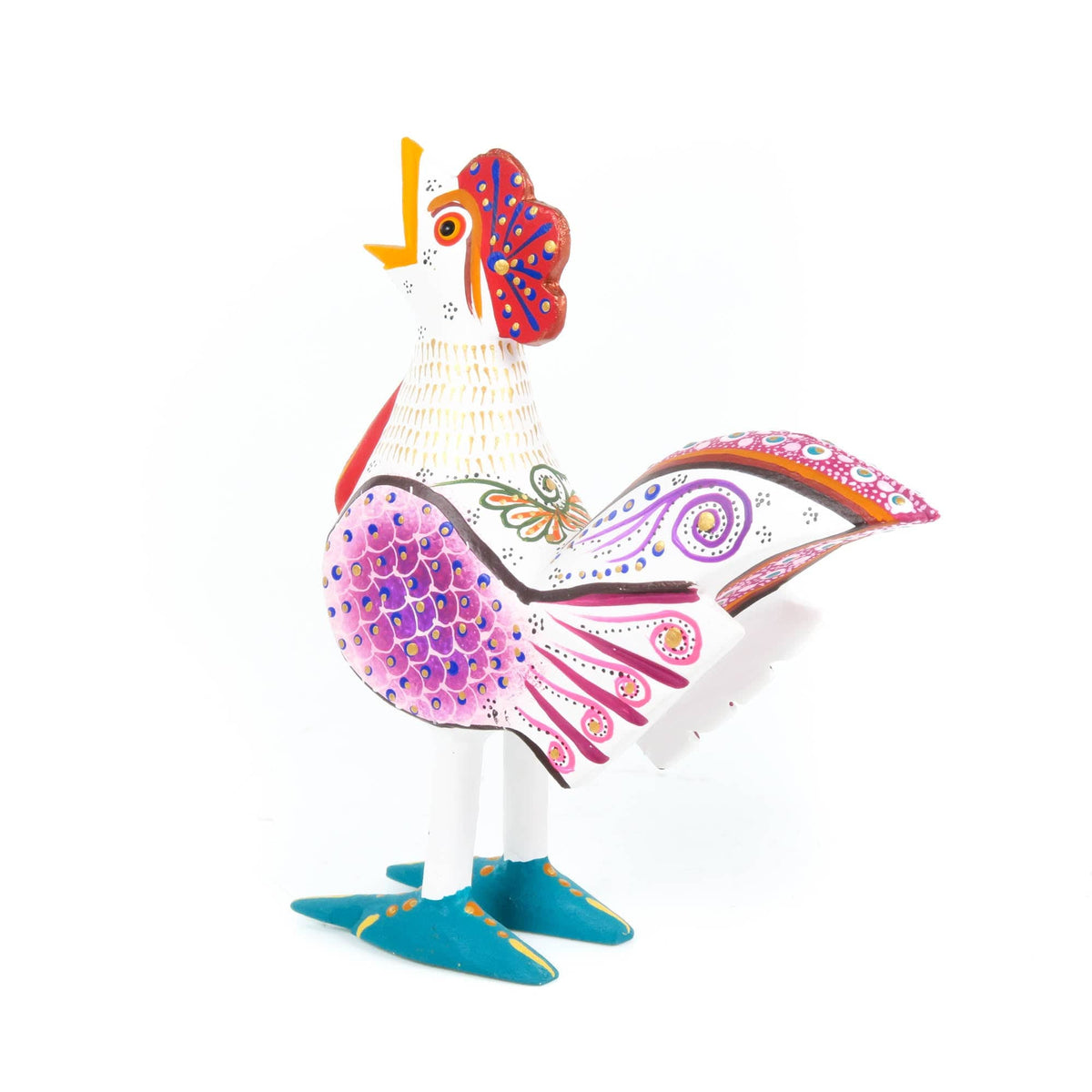 White Rooster - Oaxacan Alebrije Wood Carving – VivaMexico.com ...