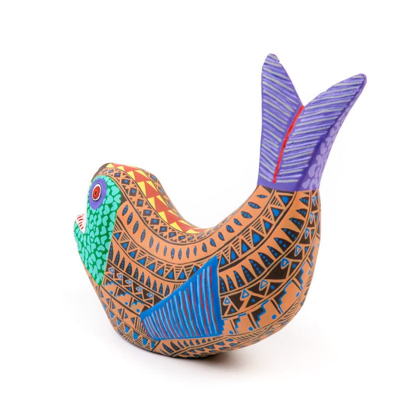 Zapotec Fish - Oaxacan Alebrije Wood Carving – VivaMexico.com - Mexican Art