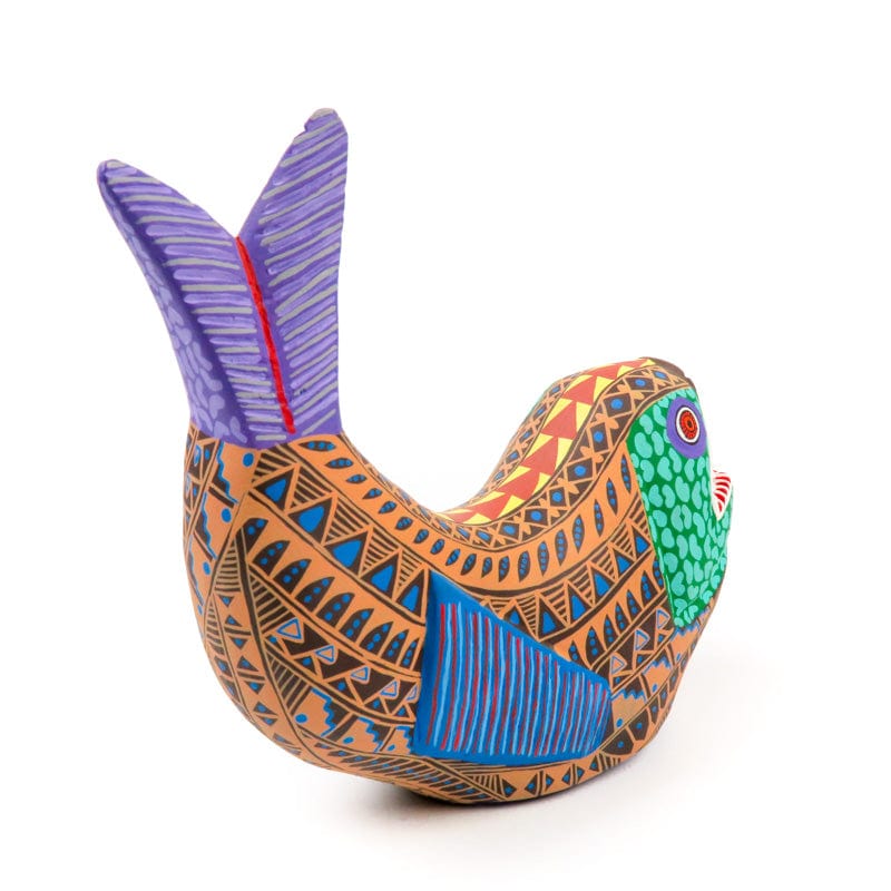 Zapotec Fish - Oaxacan Alebrije Wood Carving – VivaMexico.com - Mexican Art