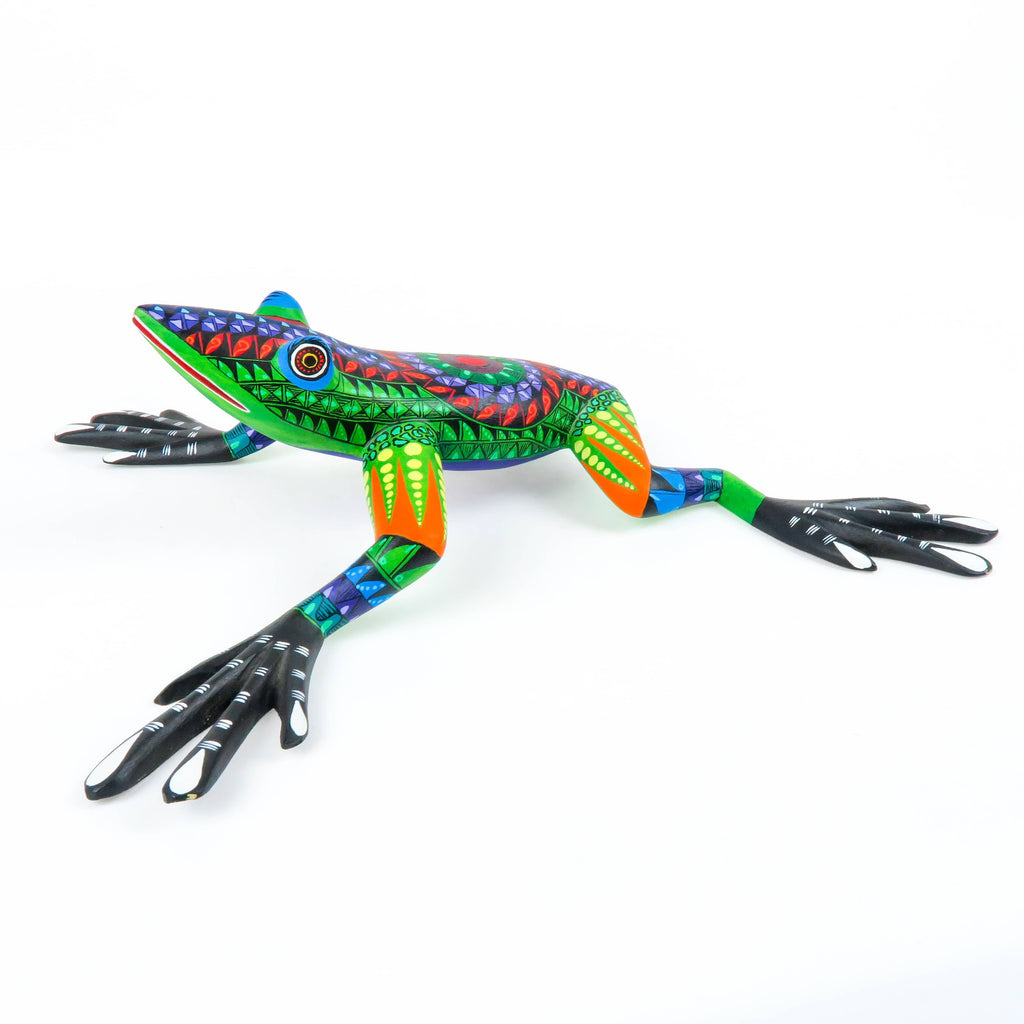 Zapotec Frog - Oaxacan Alebrije Wood Carving – VivaMexico.com - Mexican Art