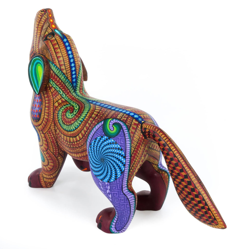 Zapotec Howling Coyote - Oaxacan Alebrije Wood Carving – VivaMexico.com ...