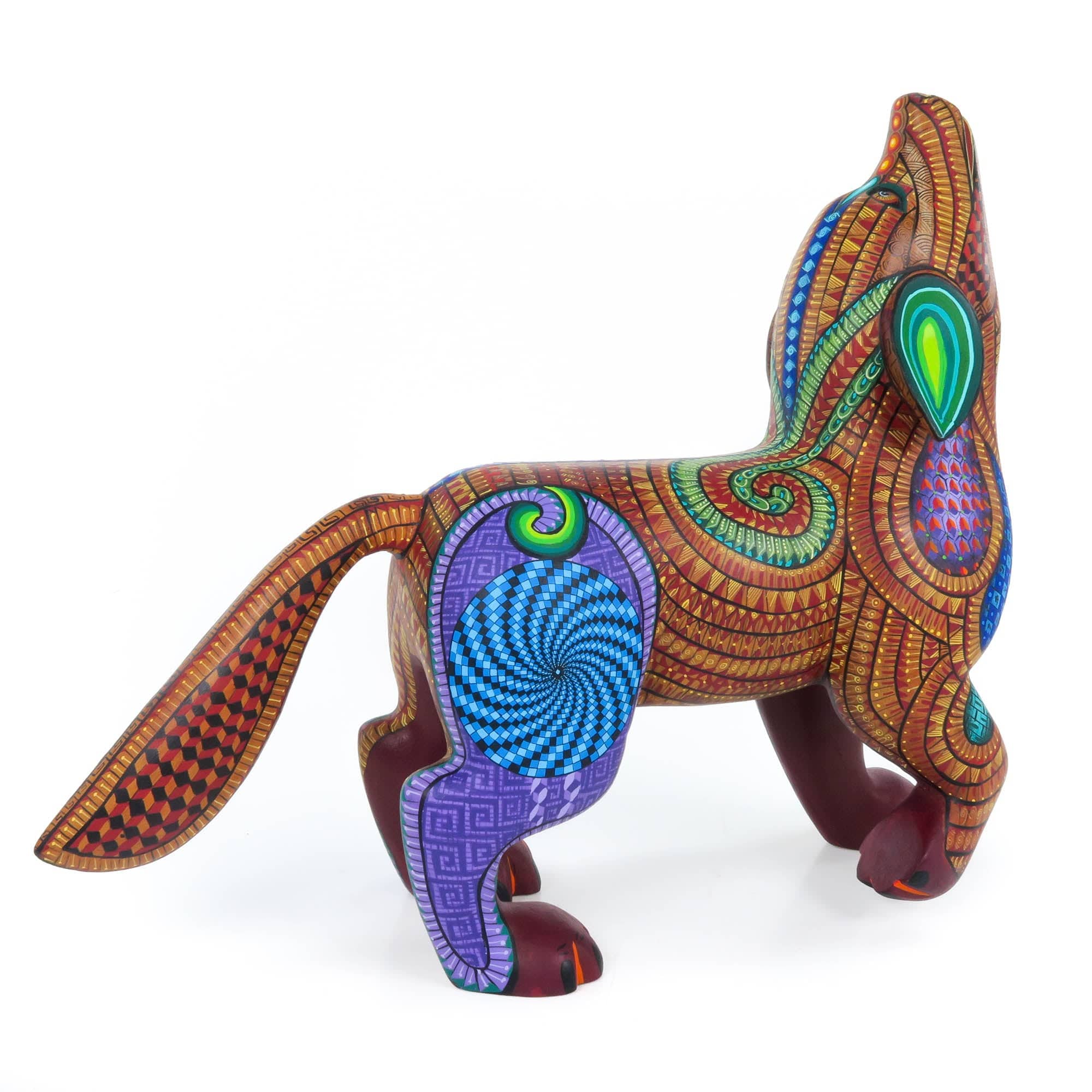 Zapotec Howling Coyote - Oaxacan Alebrije Wood Carving – VivaMexico.com ...