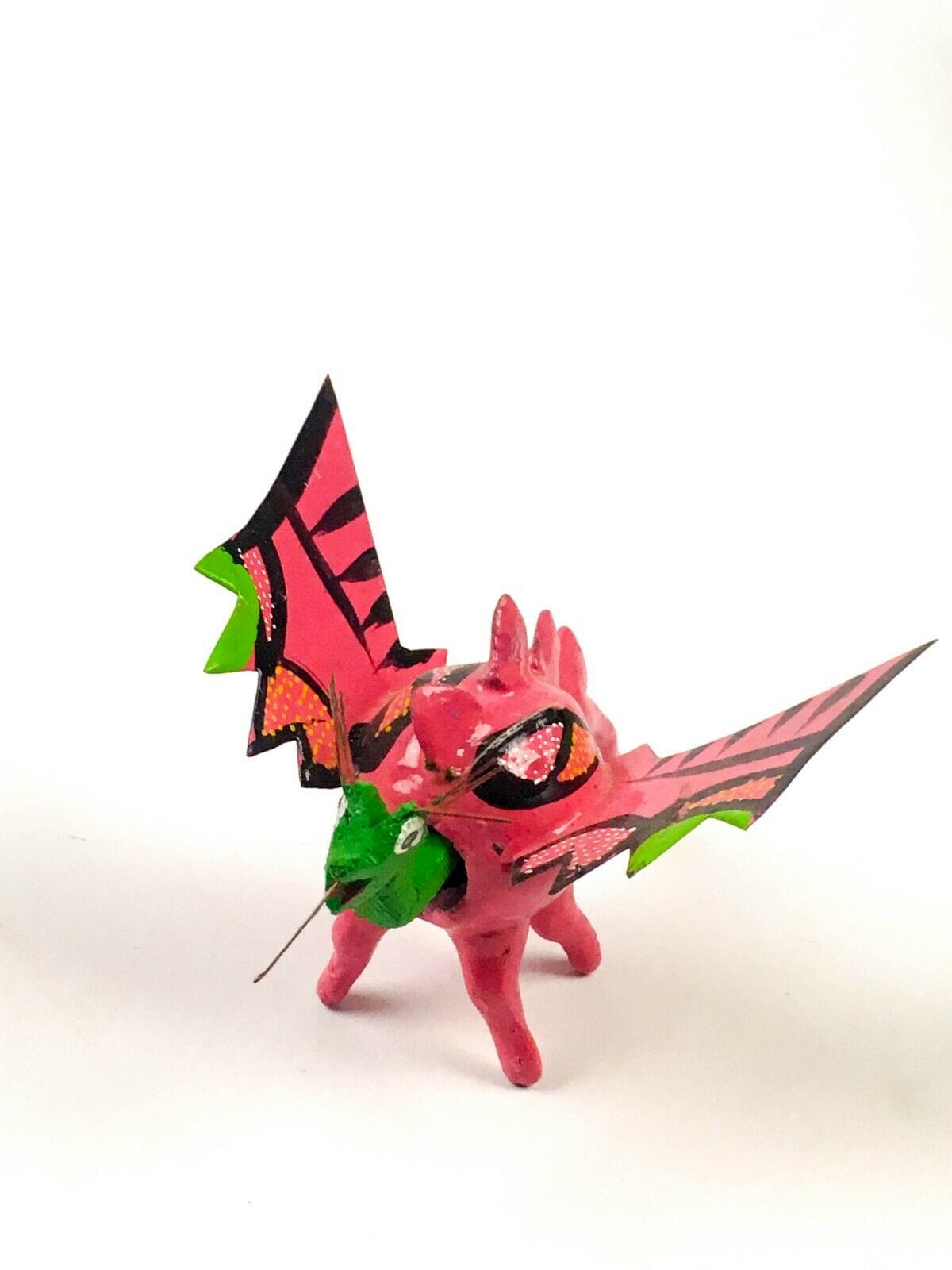 MINI PINK DRAGON Bobblehead Alebrije Handcrafted Mexican Folk Art Scul ...