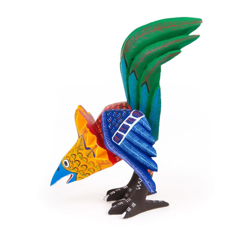 Rooster - Oaxacan Alebrije Wood Carving – VivaMexico.com - Mexican Art