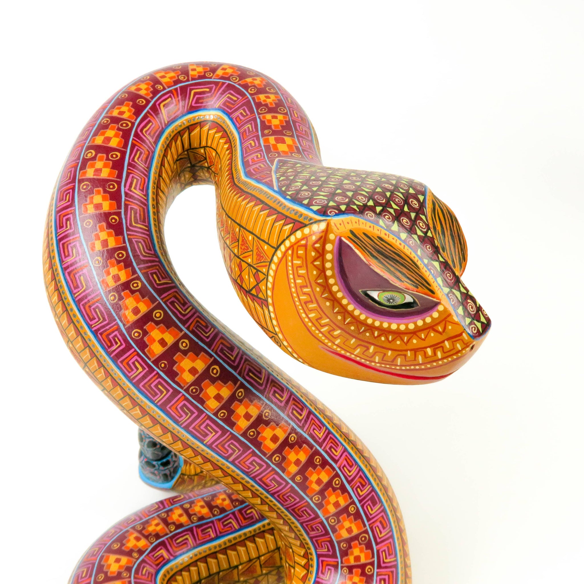 Snake - Oaxacan Alebrije Wood Carving – VivaMexico.com - Mexican Art