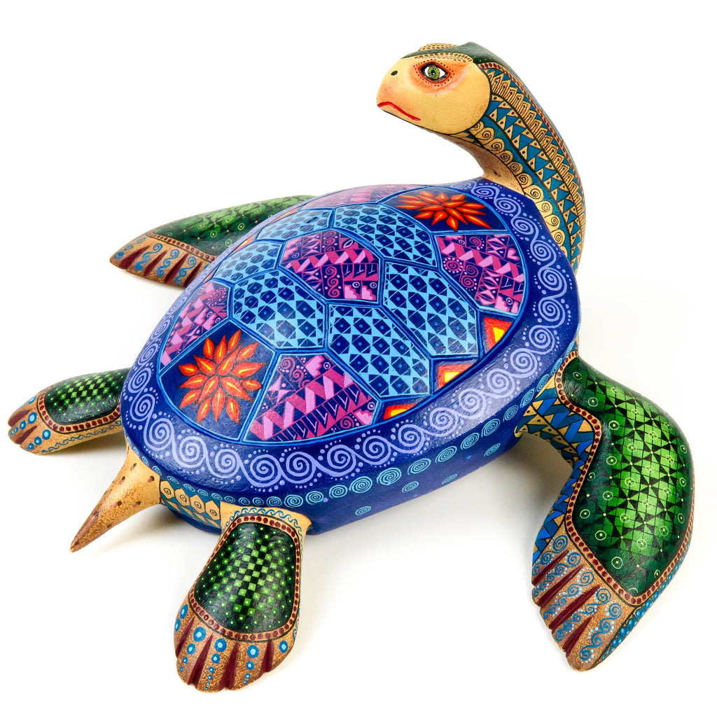 Turtle - Oaxacan Alebrije Wood Carving – VivaMexico.com - Mexican Art