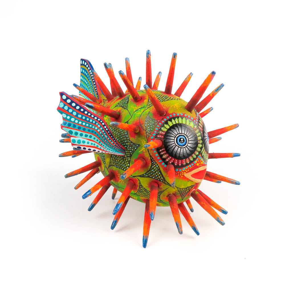 Blow Fish - Oaxacan Alebrije Wood Carving Mexican Folk Art Sculpture ...