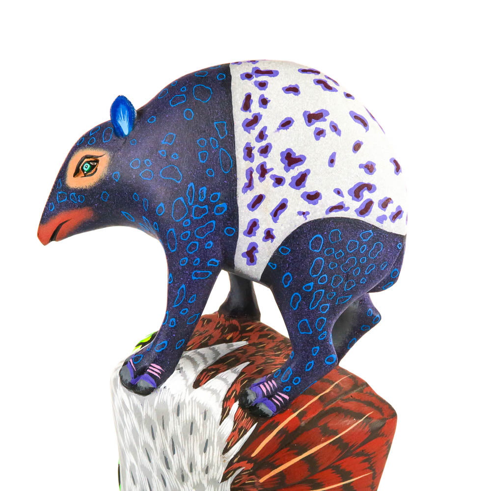 Animal Totem Pole - Oaxacan Alebrije Wood Carving - Eleazar Morales ...