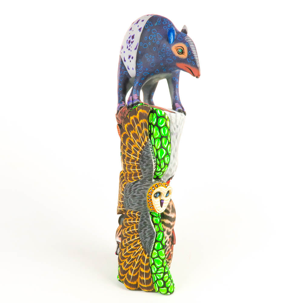 Animal Totem Pole - Oaxacan Alebrije Wood Carving - Eleazar Morales ...