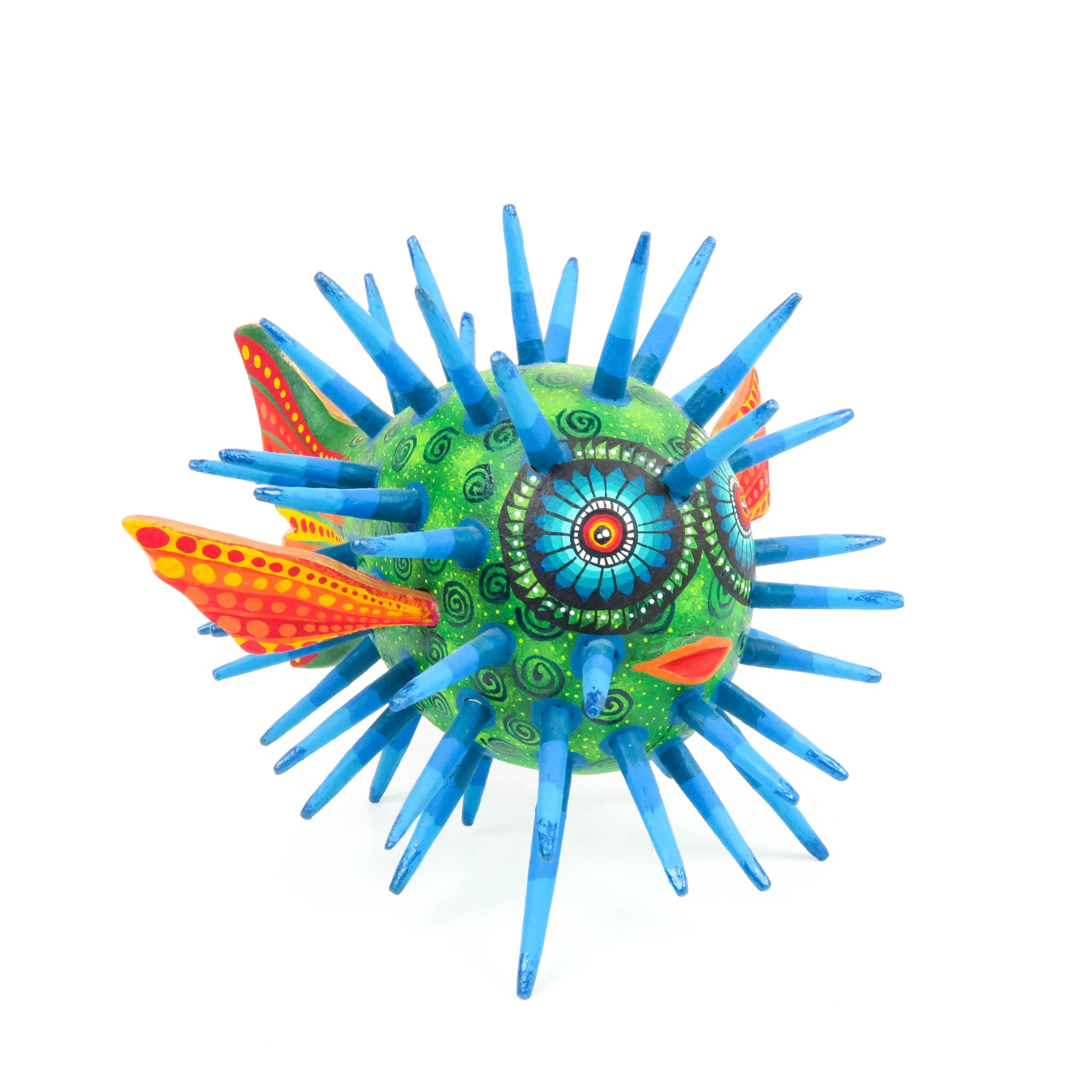 Blow Fish - Oaxacan Alebrije Wood Carving Mexican Folk Art Sculpture ...