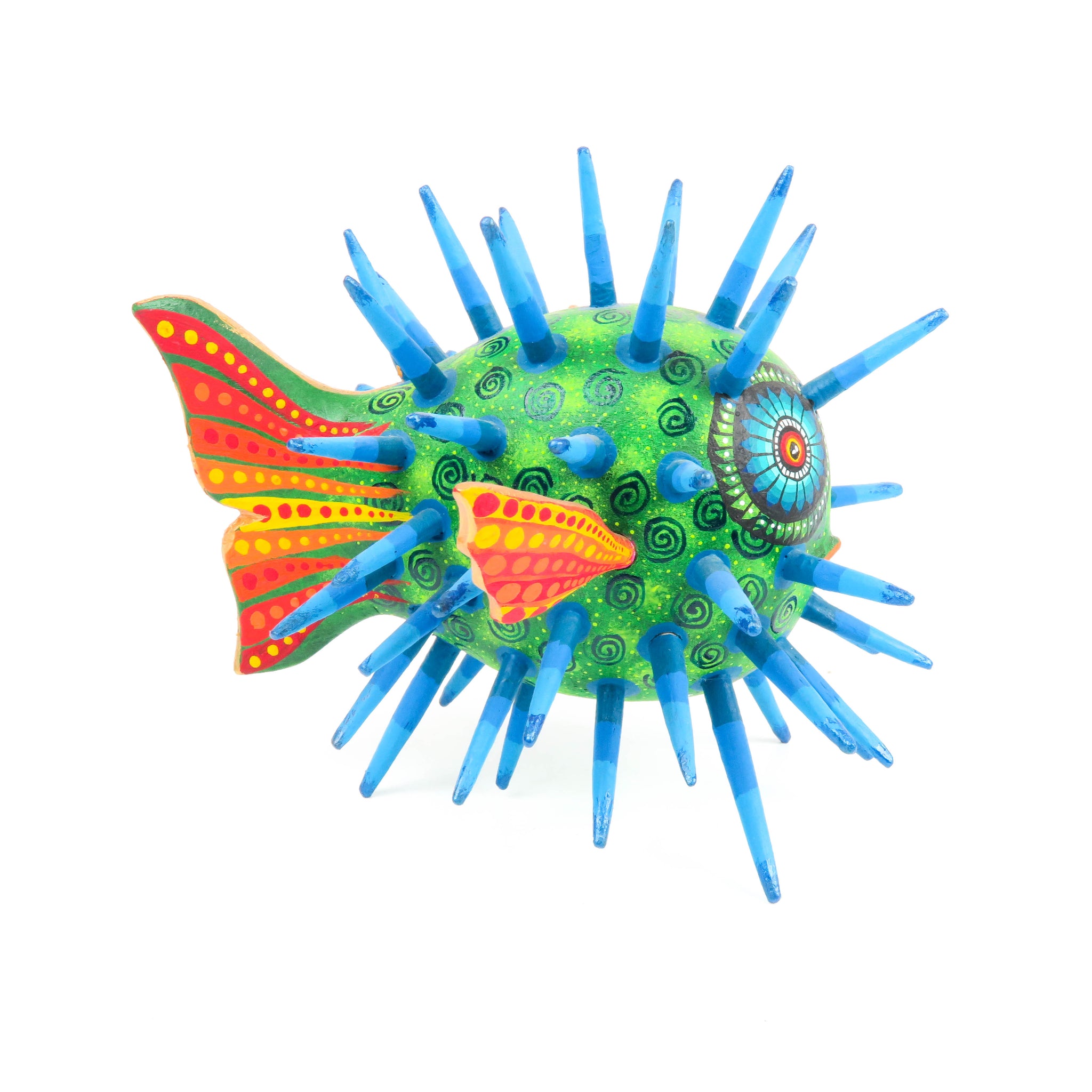 Blow Fish - Oaxacan Alebrije Wood Carving Mexican Folk Art Sculpture ...