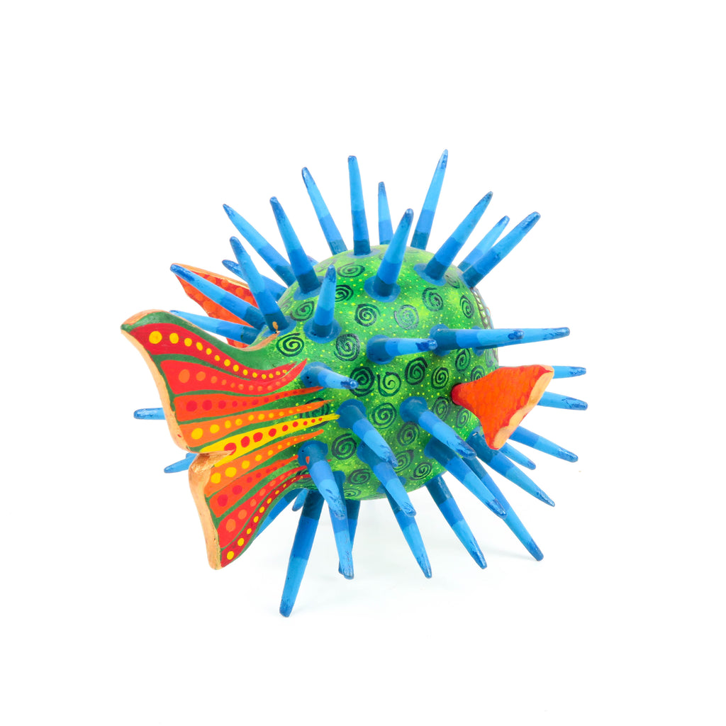 Blow Fish - Oaxacan Alebrije Wood Carving Mexican Folk Art Sculpture ...