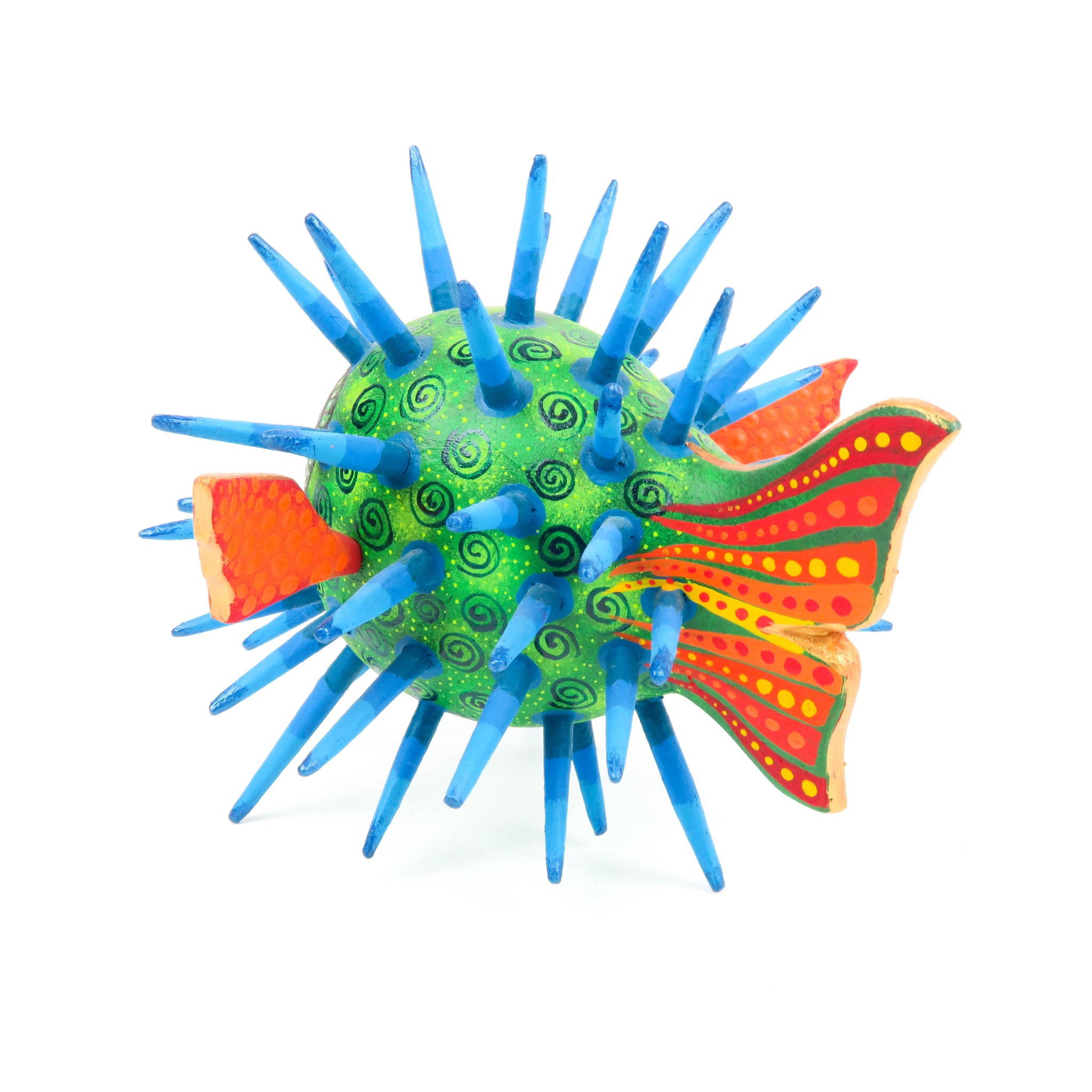 Blow Fish - Oaxacan Alebrije Wood Carving Mexican Folk Art Sculpture ...