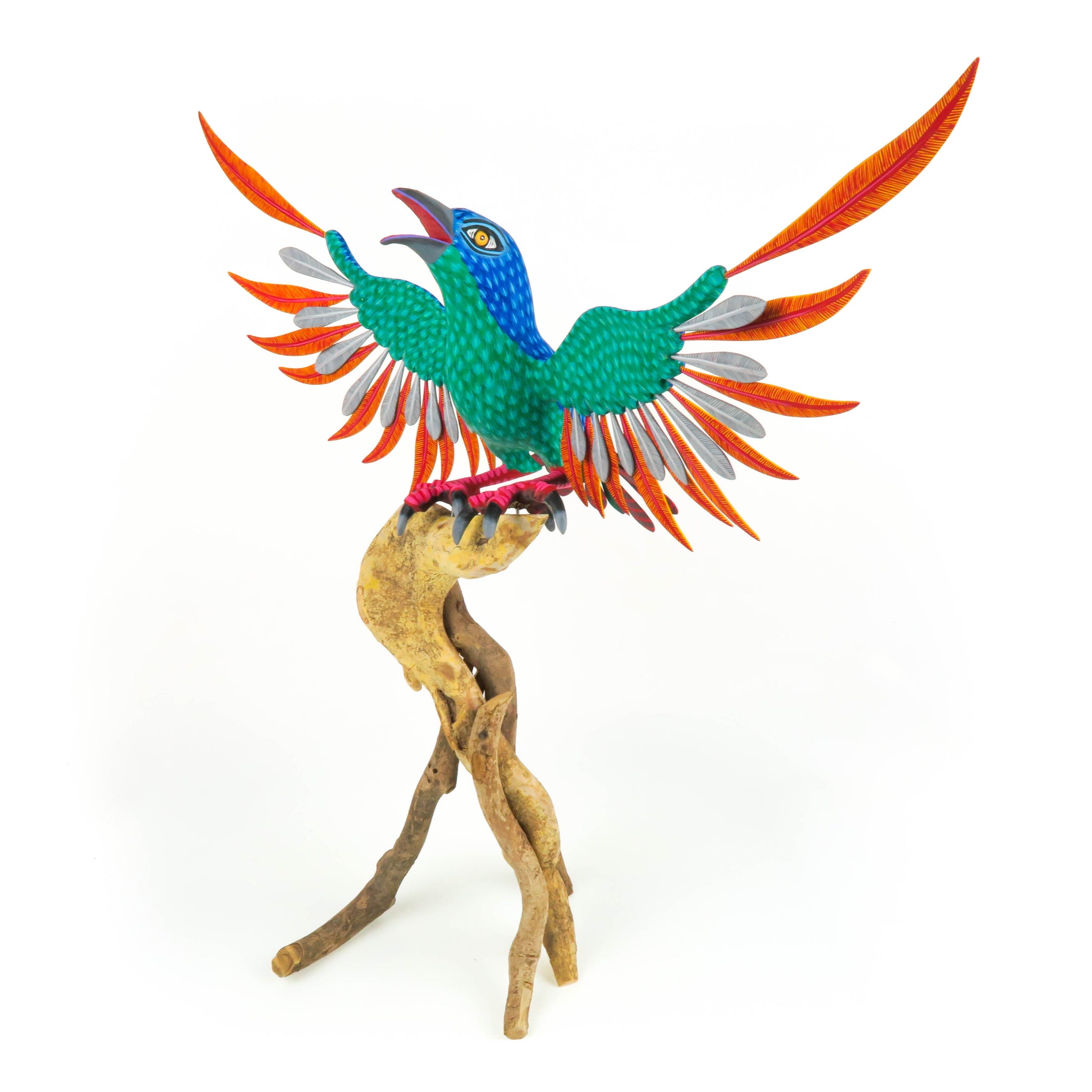 Bird On Branch - Oaxacan Alebrije Wood Carving – VivaMexico.com ...
