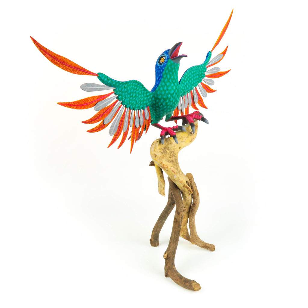 Bird On Branch - Oaxacan Alebrije Wood Carving – VivaMexico.com ...