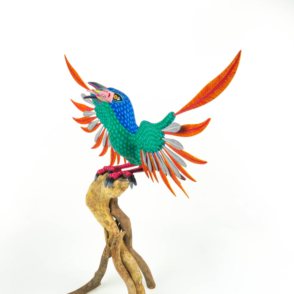 Bird On Branch - Oaxacan Alebrije Wood Carving – VivaMexico.com ...