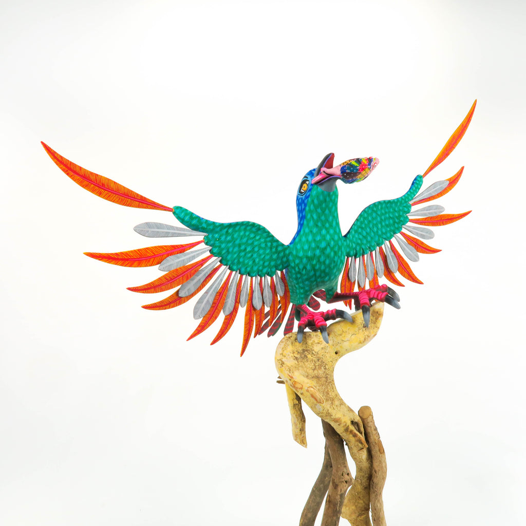 Bird On Branch - Oaxacan Alebrije Wood Carving – VivaMexico.com ...
