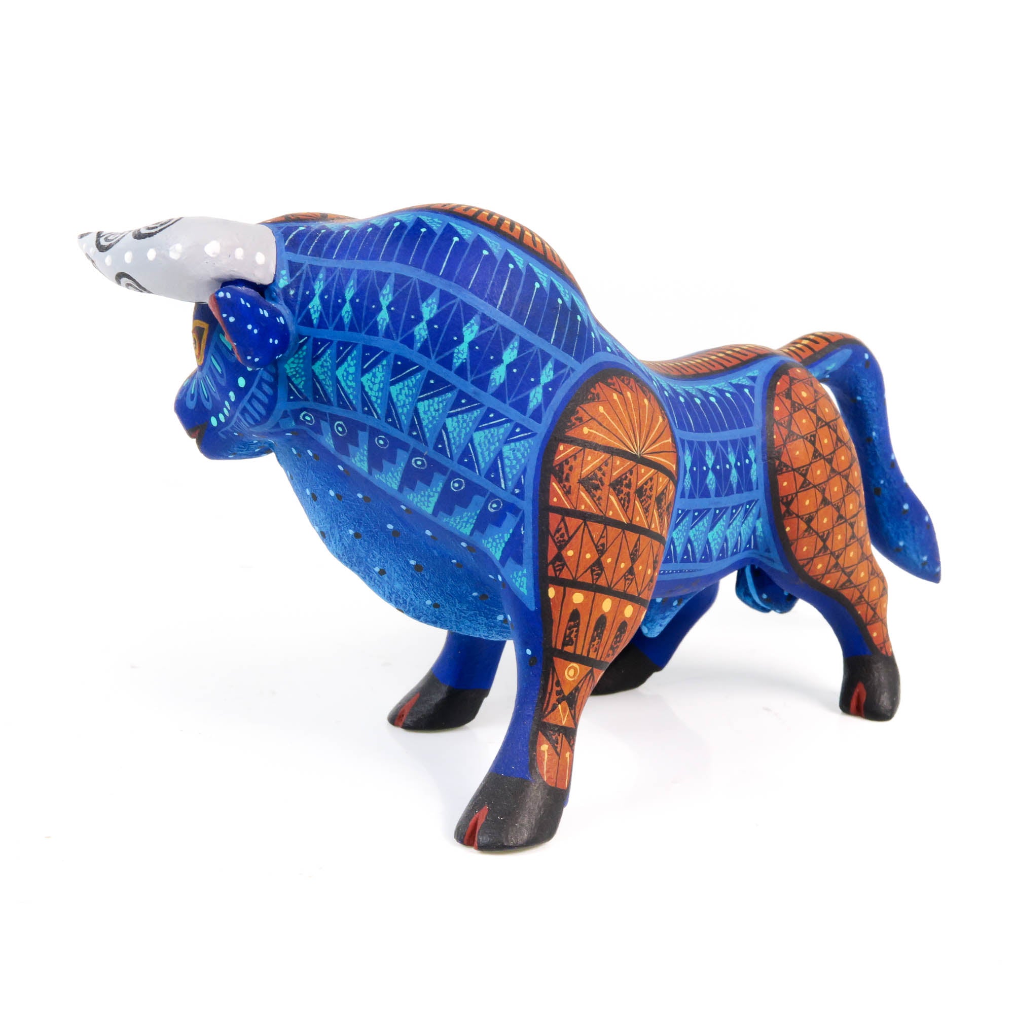 Beautiful Blue Bull - Oaxacan Alebrije Wood Carving – VivaMexico.com ...