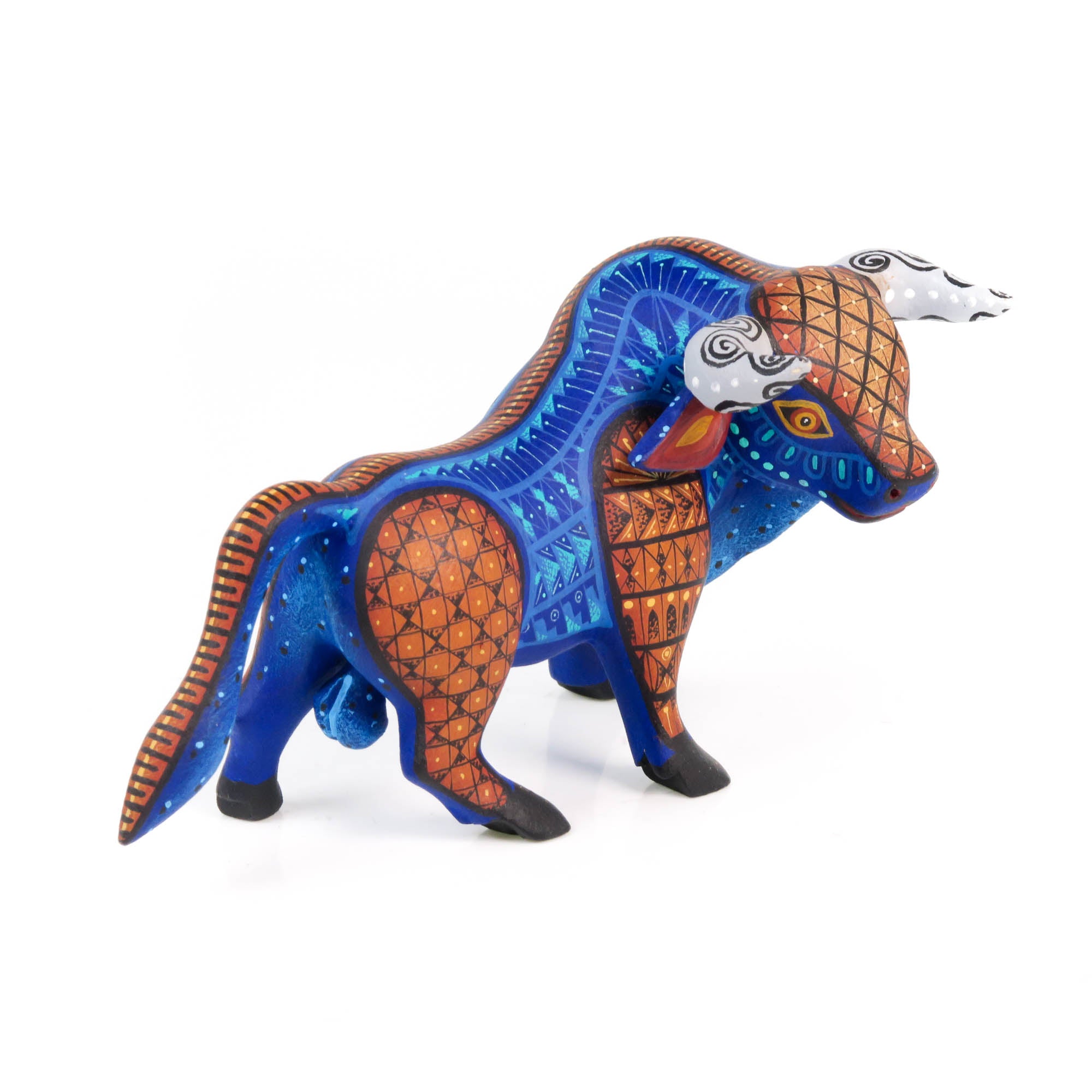 Beautiful Blue Bull - Oaxacan Alebrije Wood Carving – VivaMexico.com ...