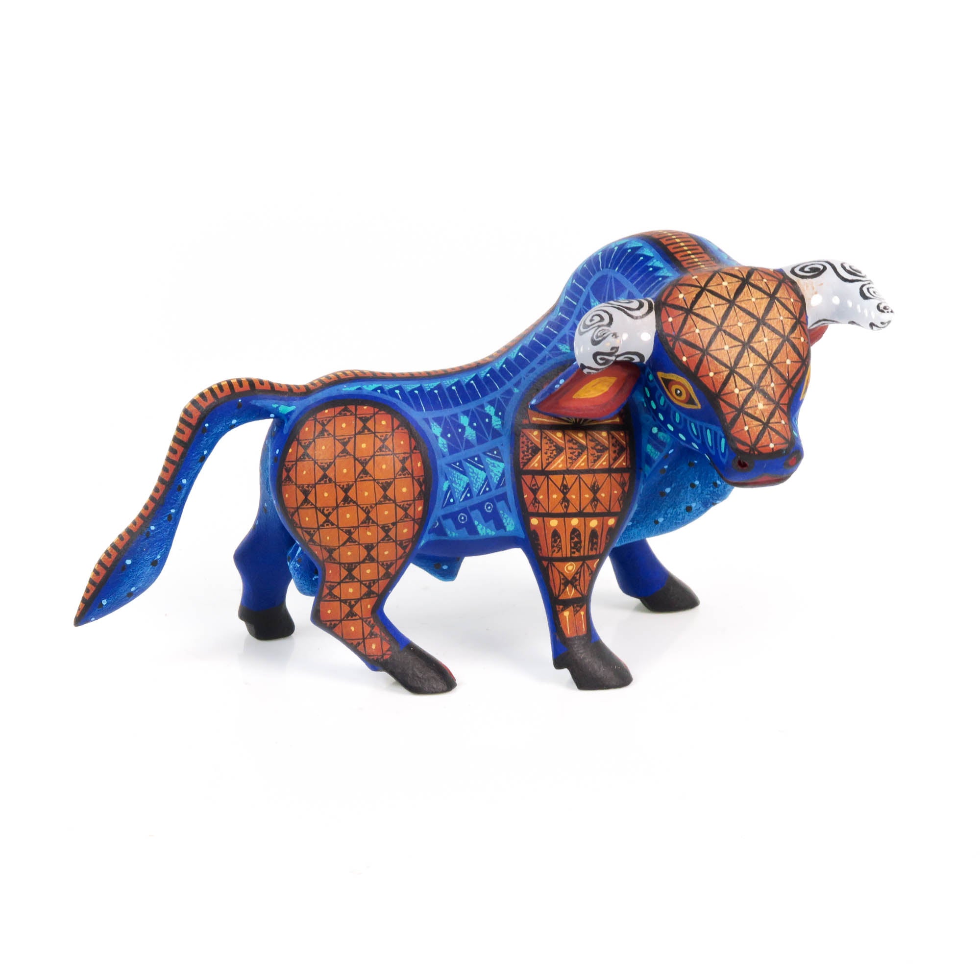 Beautiful Blue Bull - Oaxacan Alebrije Wood Carving – VivaMexico.com ...