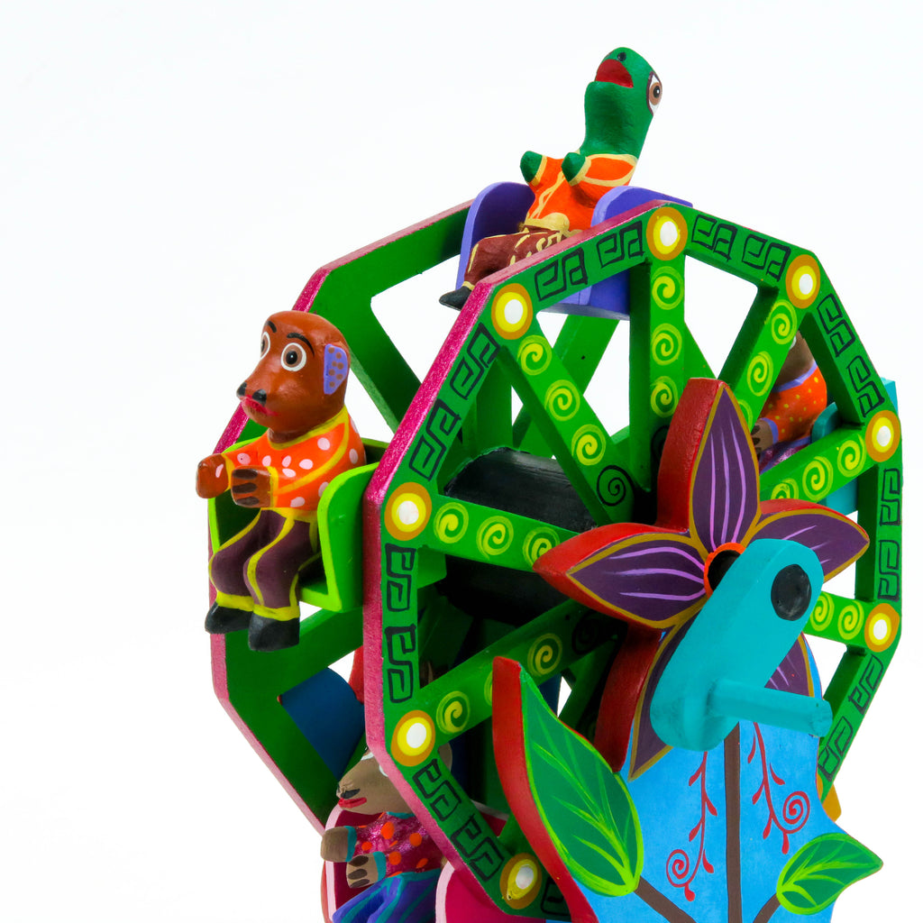 Animal Ferris Wheel - Oaxacan Alebrije Wood Carving – VivaMexico.com ...