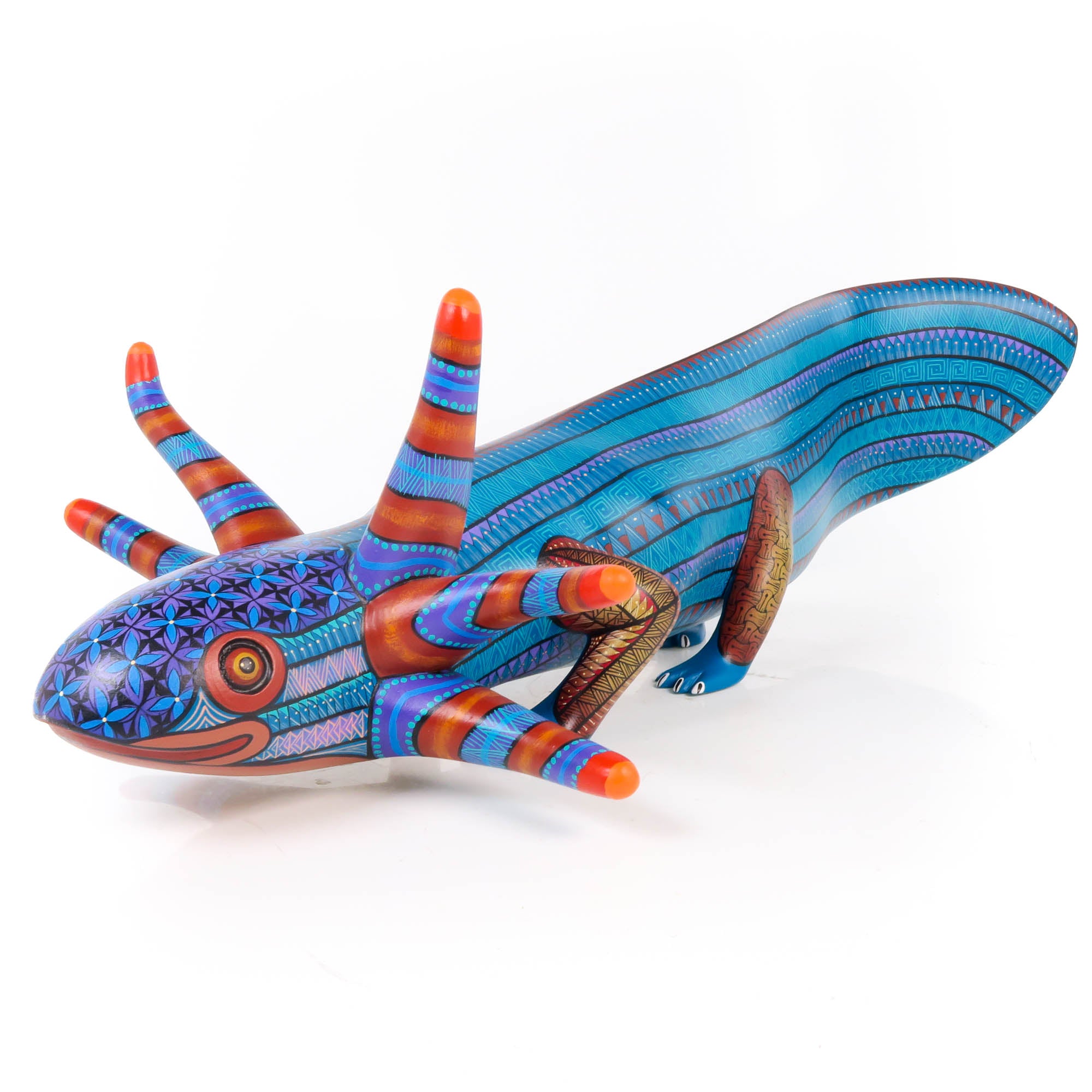 Axolotl - Oaxacan Alebrije Wood Carving – VivaMexico.com - Mexican Art