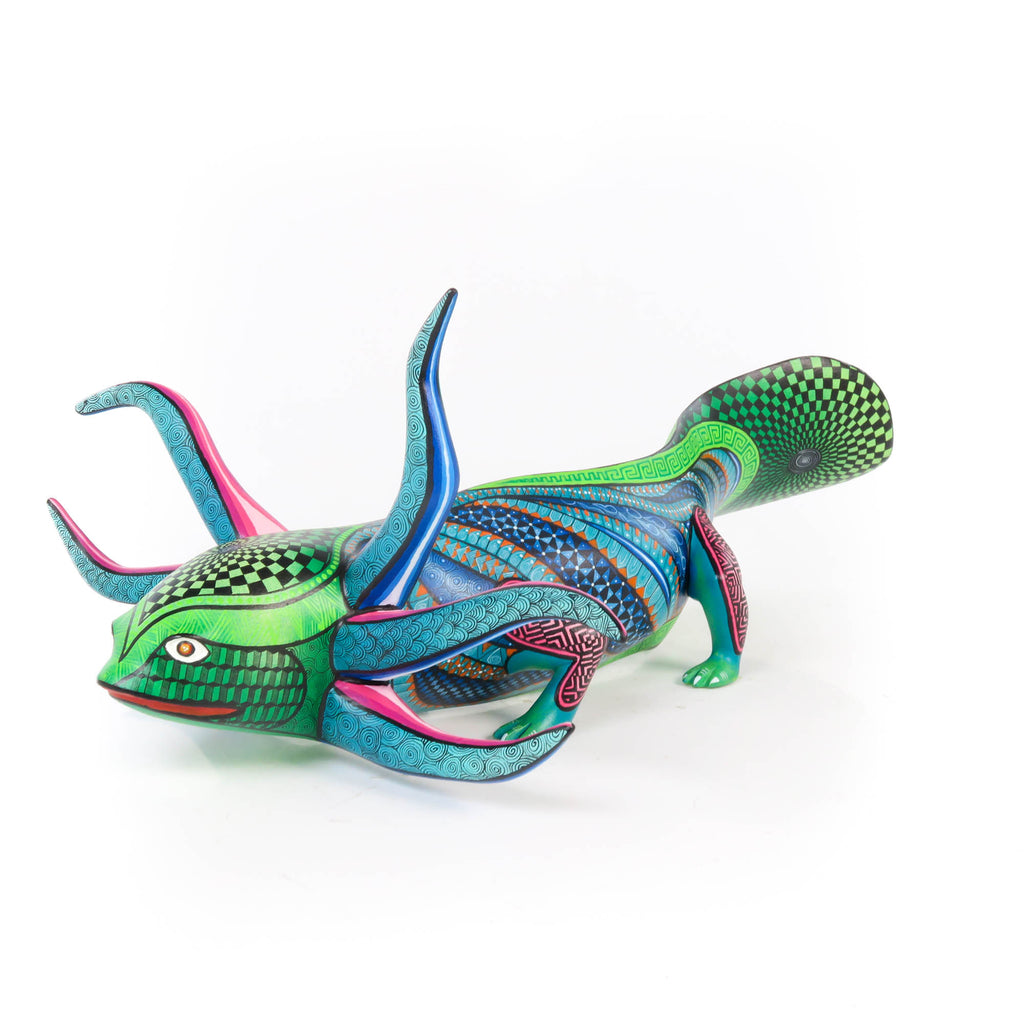 Axolotl - Oaxacan Alebrije Wood Carving – VivaMexico.com - Mexican Art