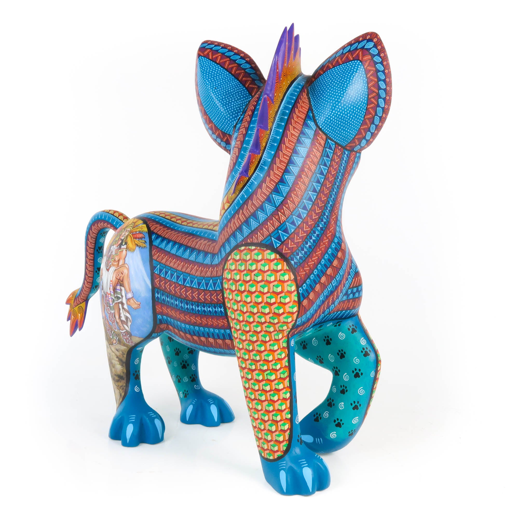Aztec Xoloitzcuintle Dog - Oaxacan Alebrije Wood Carving – VivaMexico ...