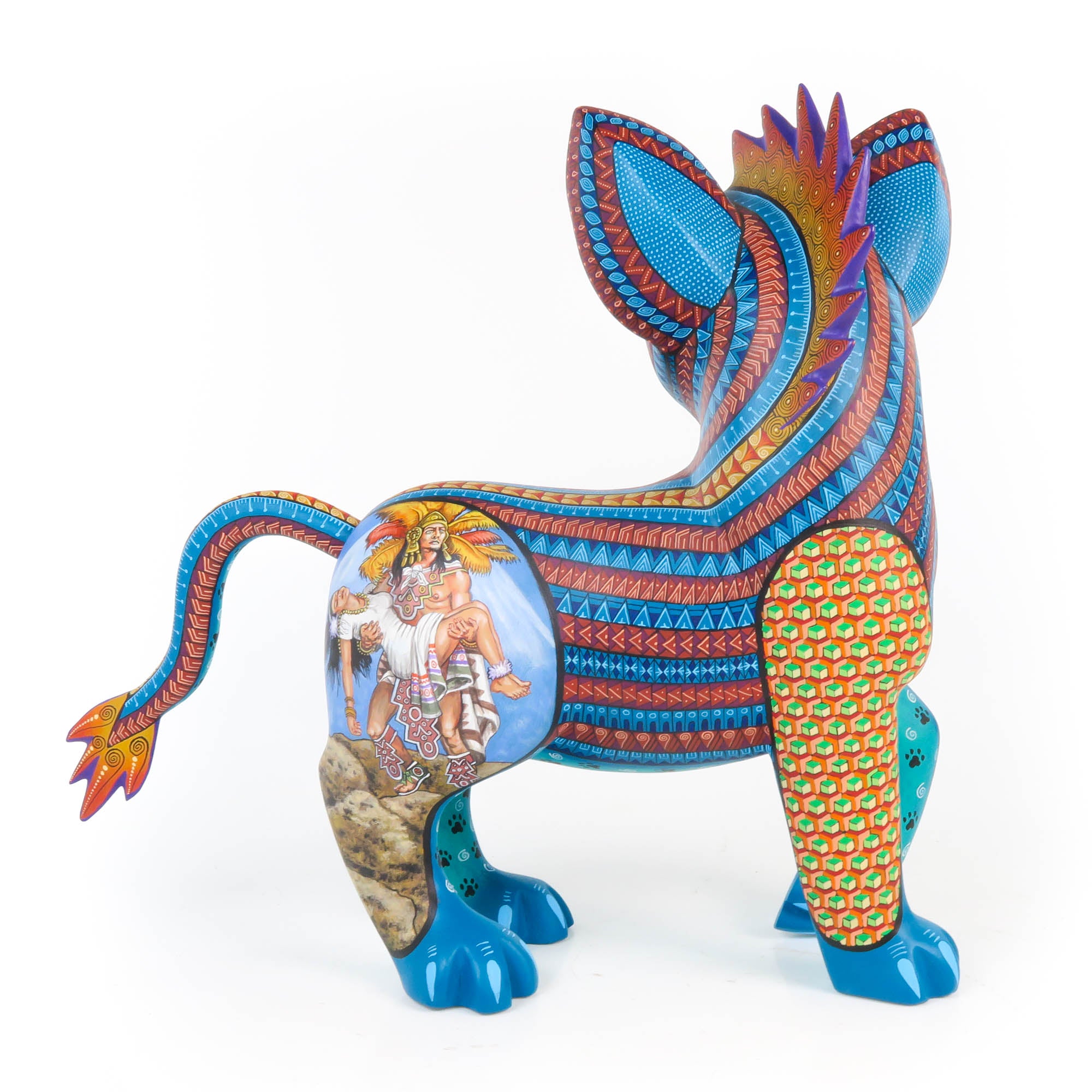 Aztec Xoloitzcuintle Dog - Oaxacan Alebrije Wood Carving – VivaMexico ...