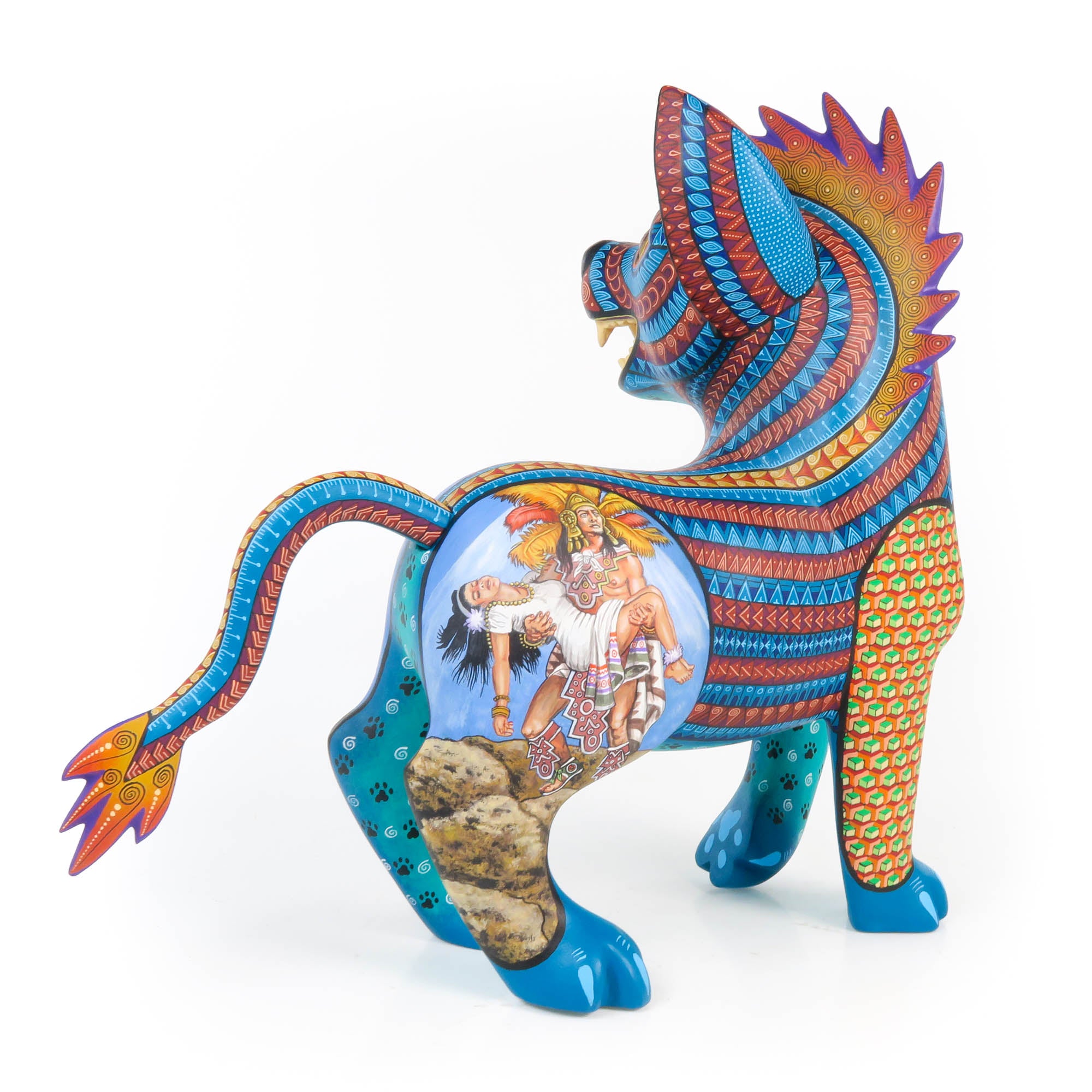 Aztec Xoloitzcuintle Dog - Oaxacan Alebrije Wood Carving – VivaMexico ...